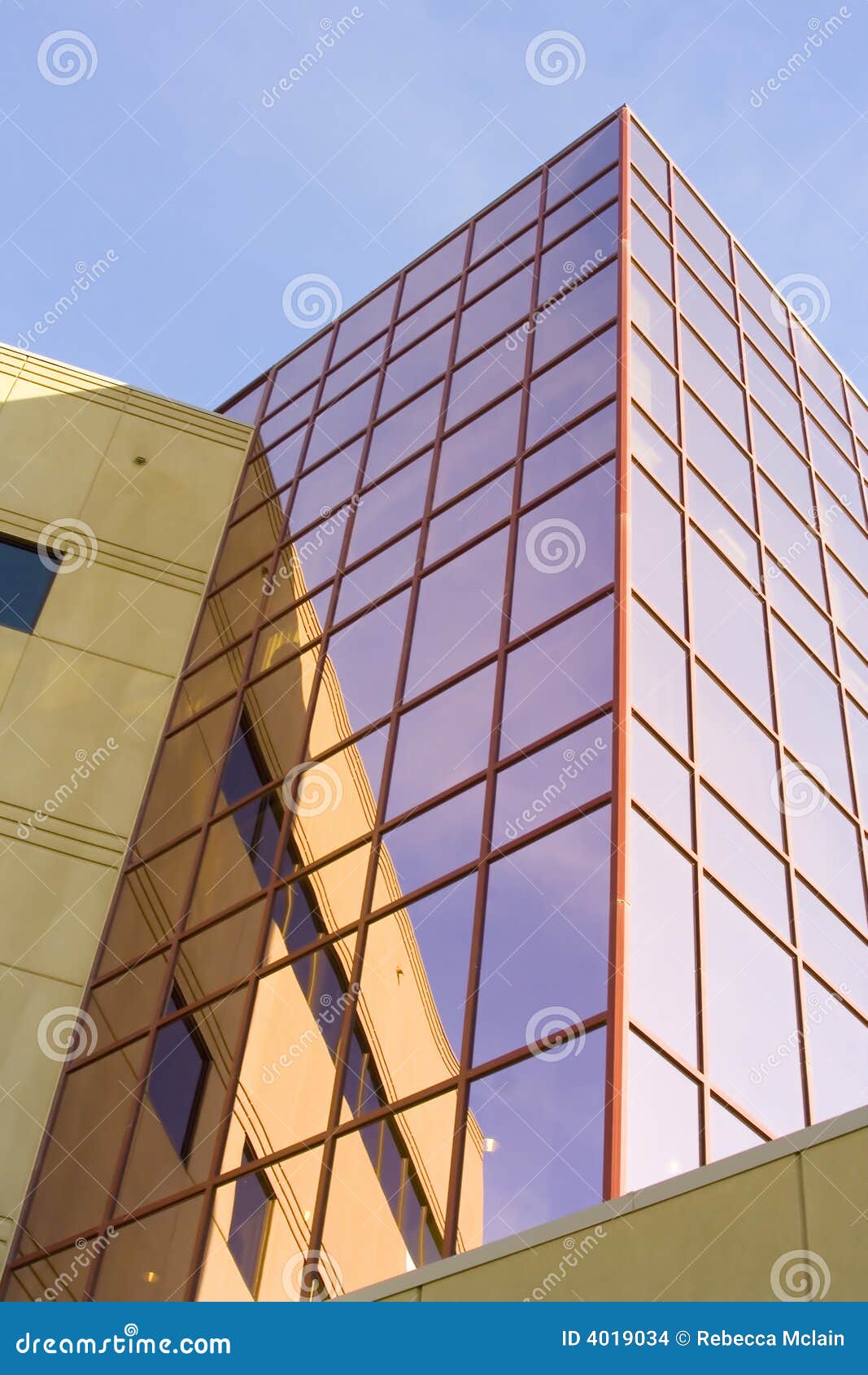 Office Building with Pink Windows Stock Photo - Image of exterior ...