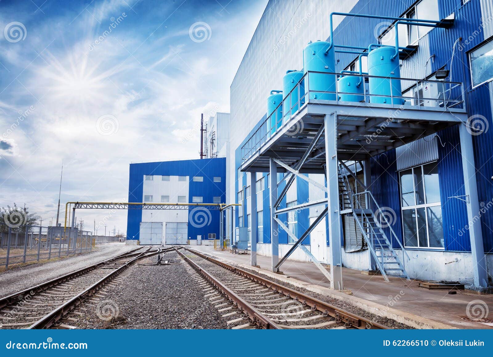 Office Building and the Railroad Stock Photo - Image of outdoors ...
