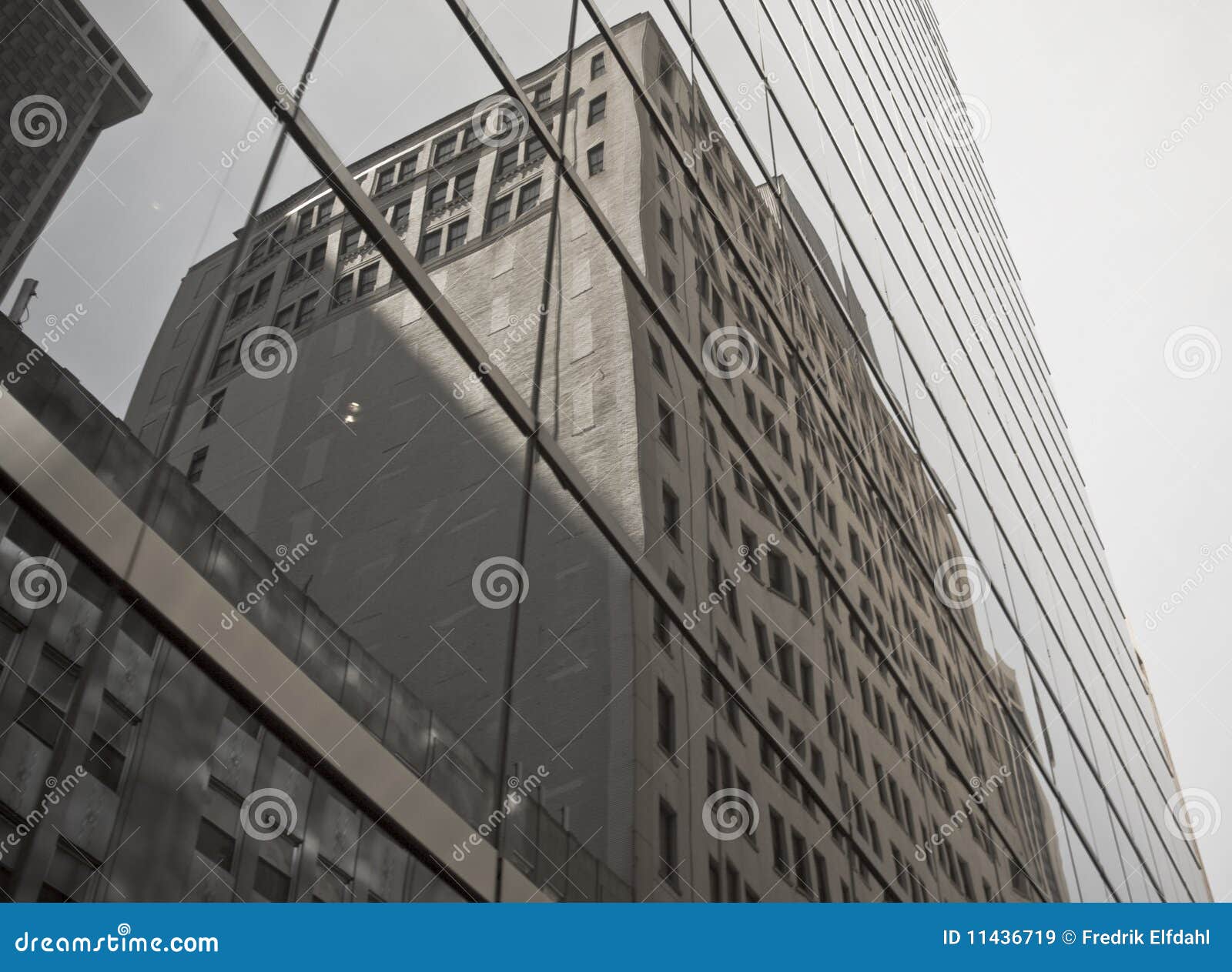 Office Building in a Reflection Stock Image - Image of reflection ...