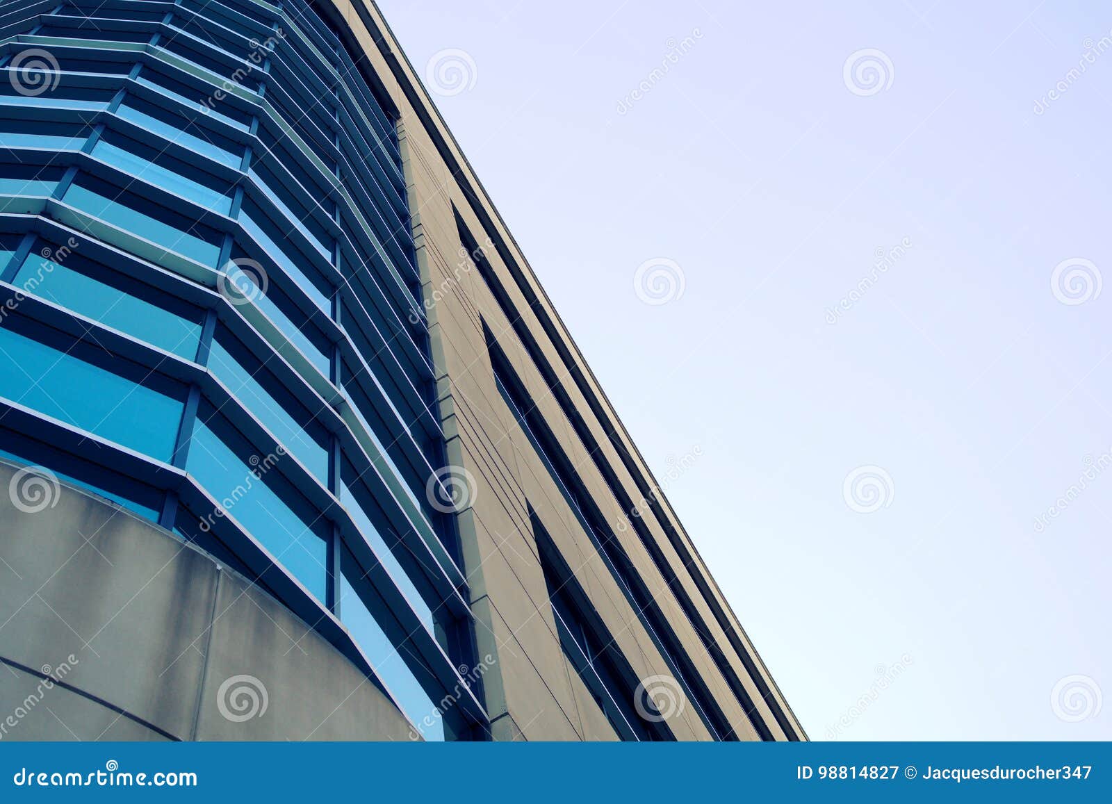 Office Building Round Corner Skyscraper Metal Structure Windows and ...