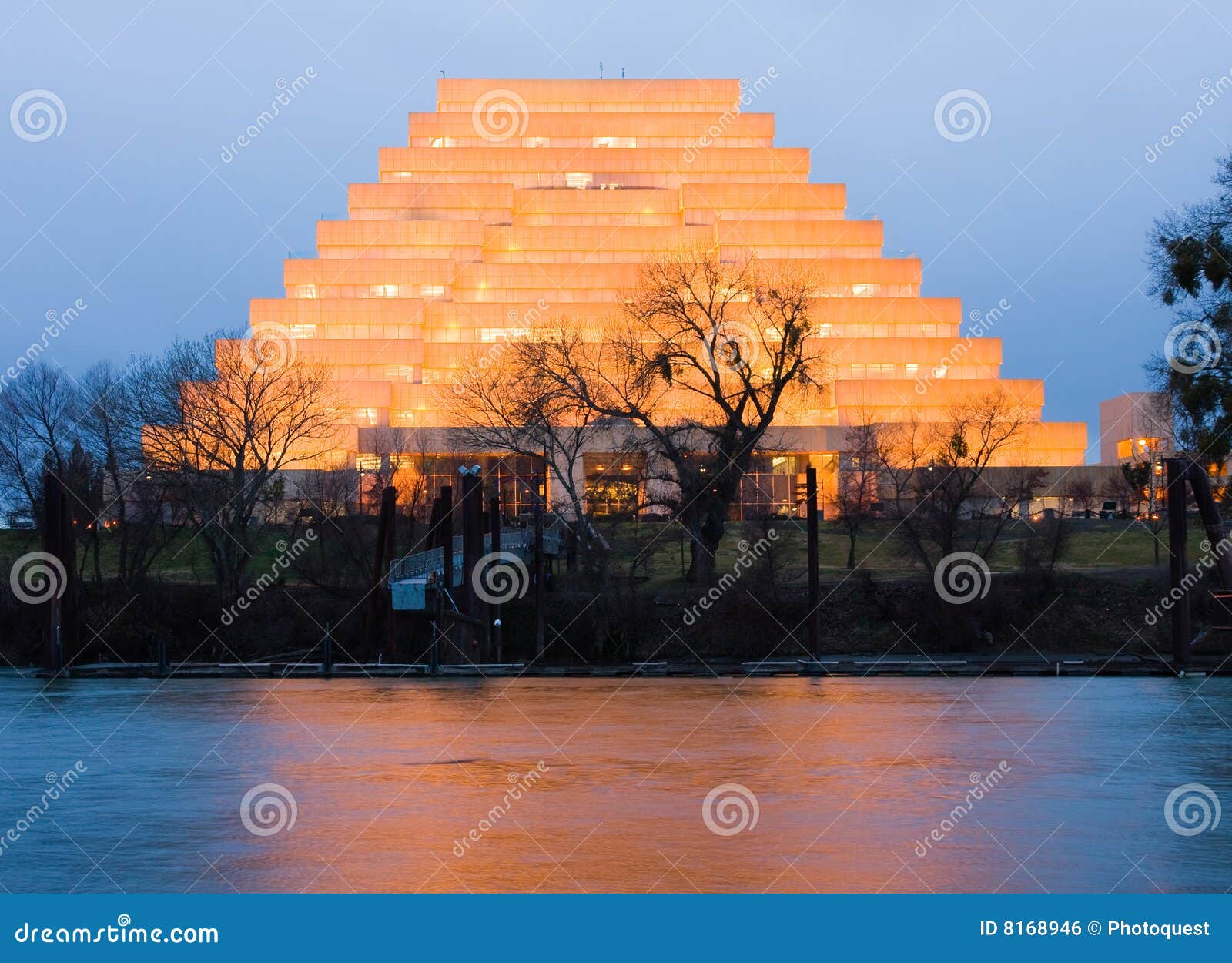 The Ziggurat Building And The Sacramento River. Stock Photo ...