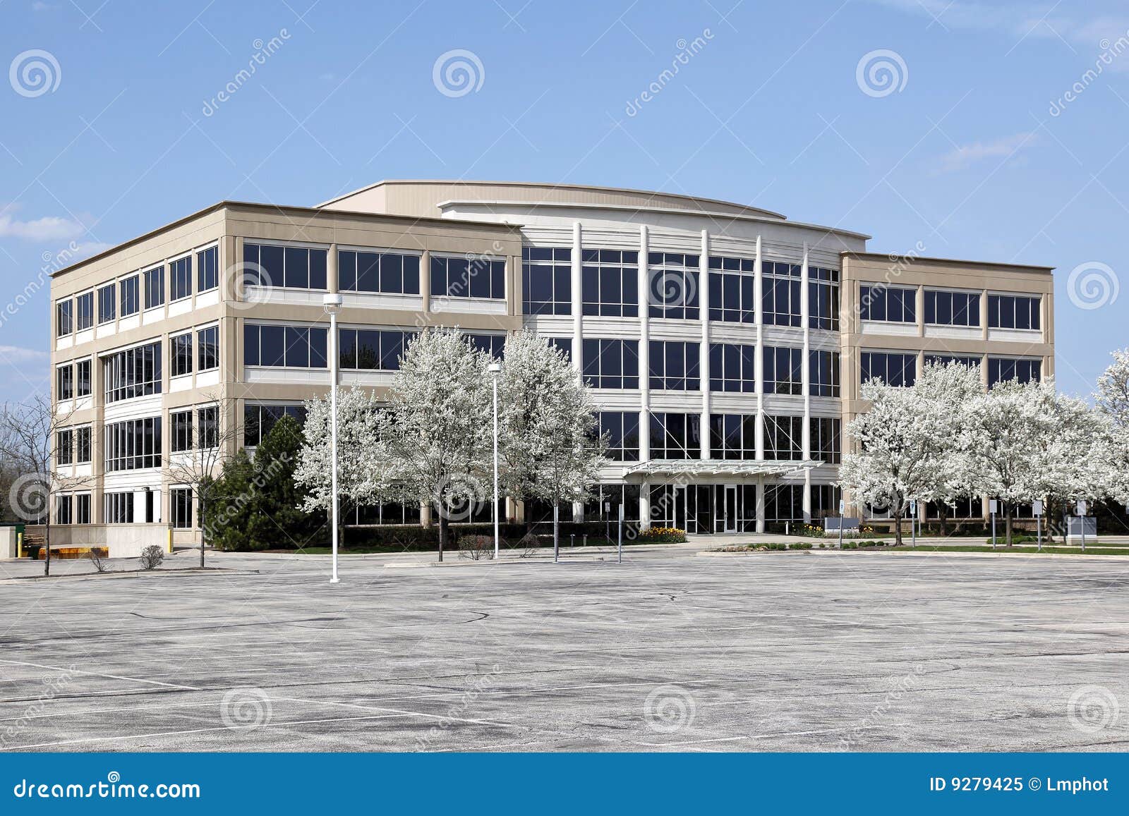 Office building in spring stock image. Image of lease - 9279425