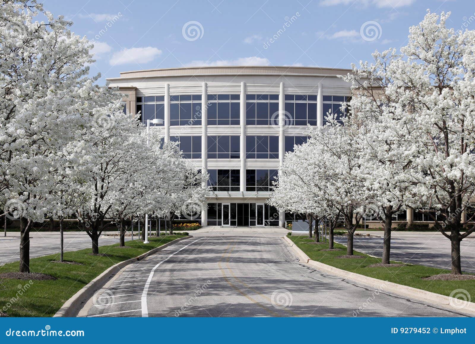 Office building in spring stock photo. Image of center - 9279452