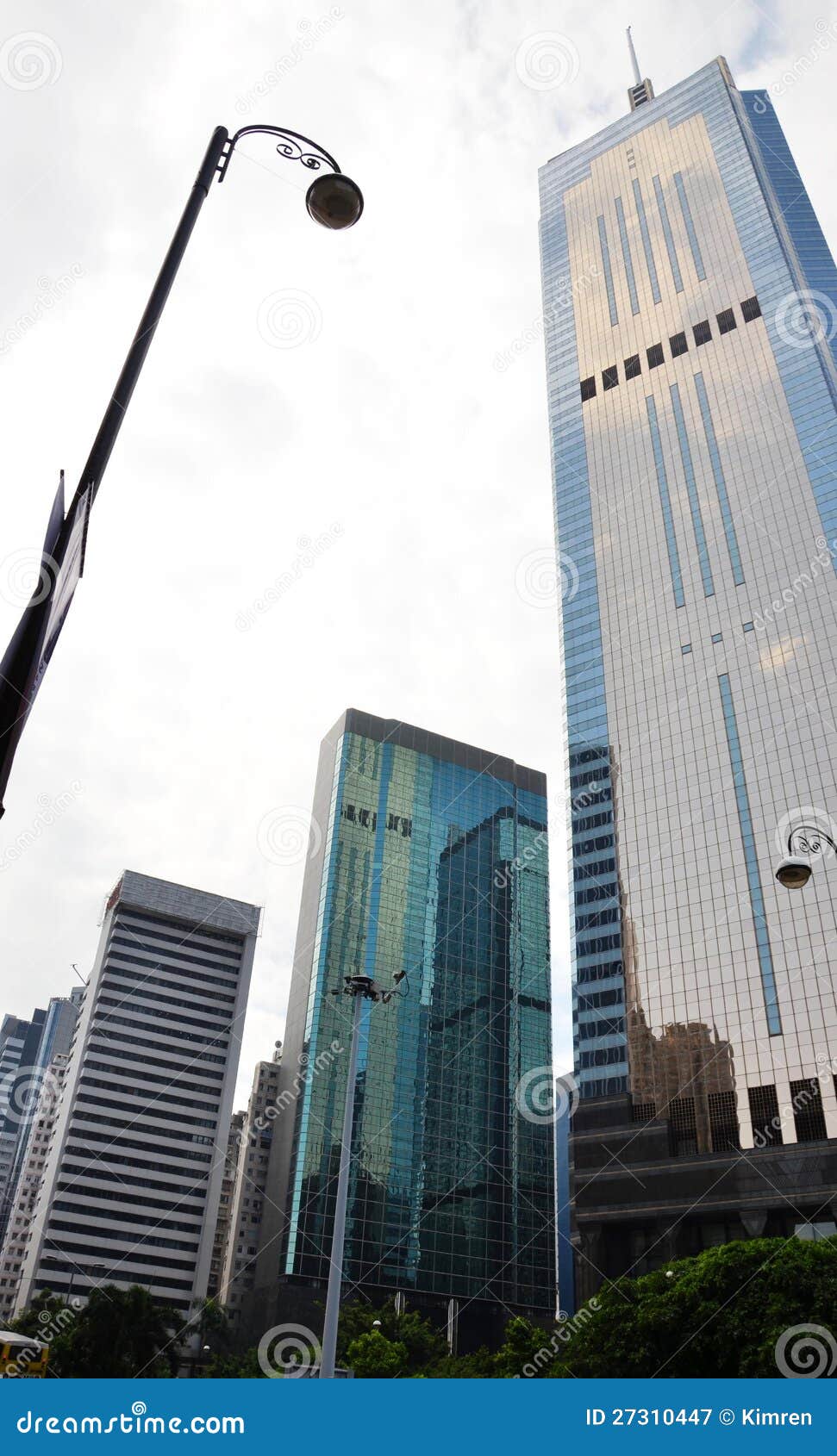 Office Building and Street Light Stock Image - Image of busy, city ...