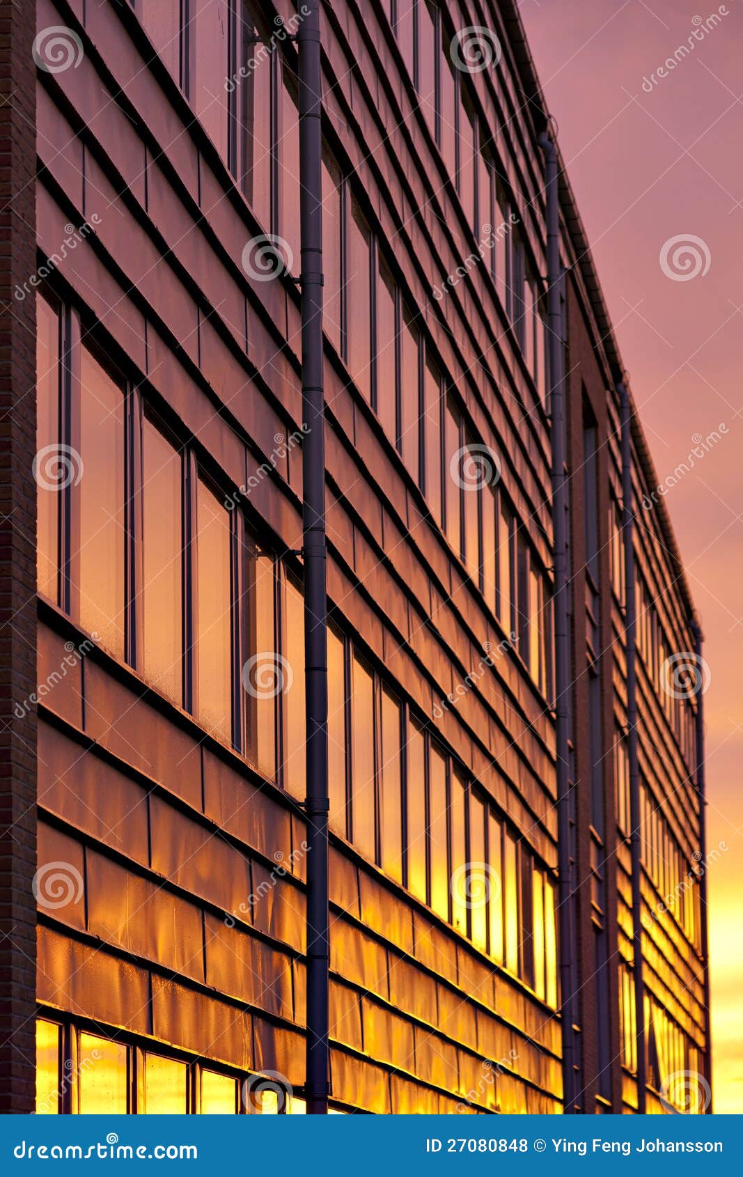 Office building at sunset stock photo. Image of business - 27080848