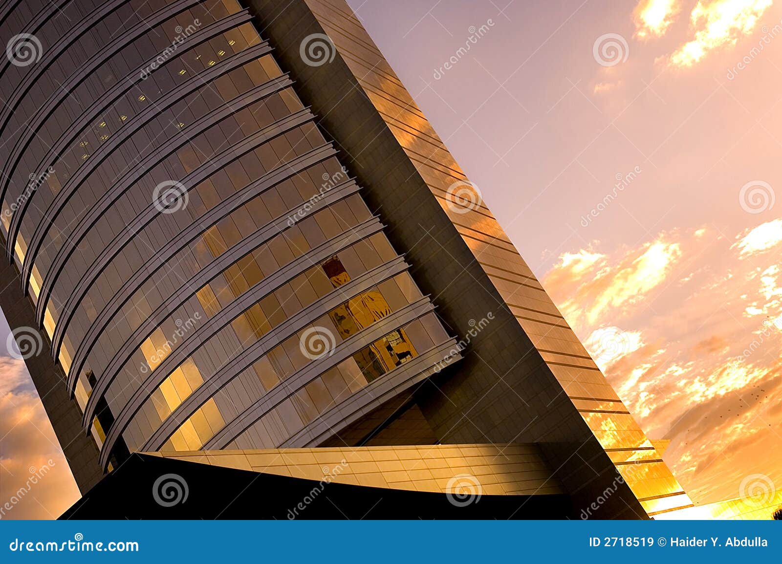 Office Building at Sunset stock image. Image of contemporary - 2718519