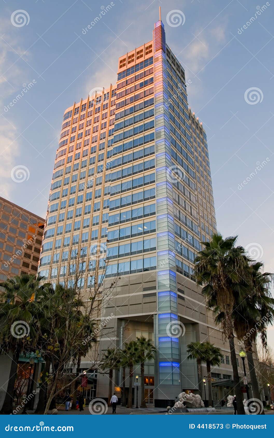 Office building at sunset stock image. Image of corporation - 4418573