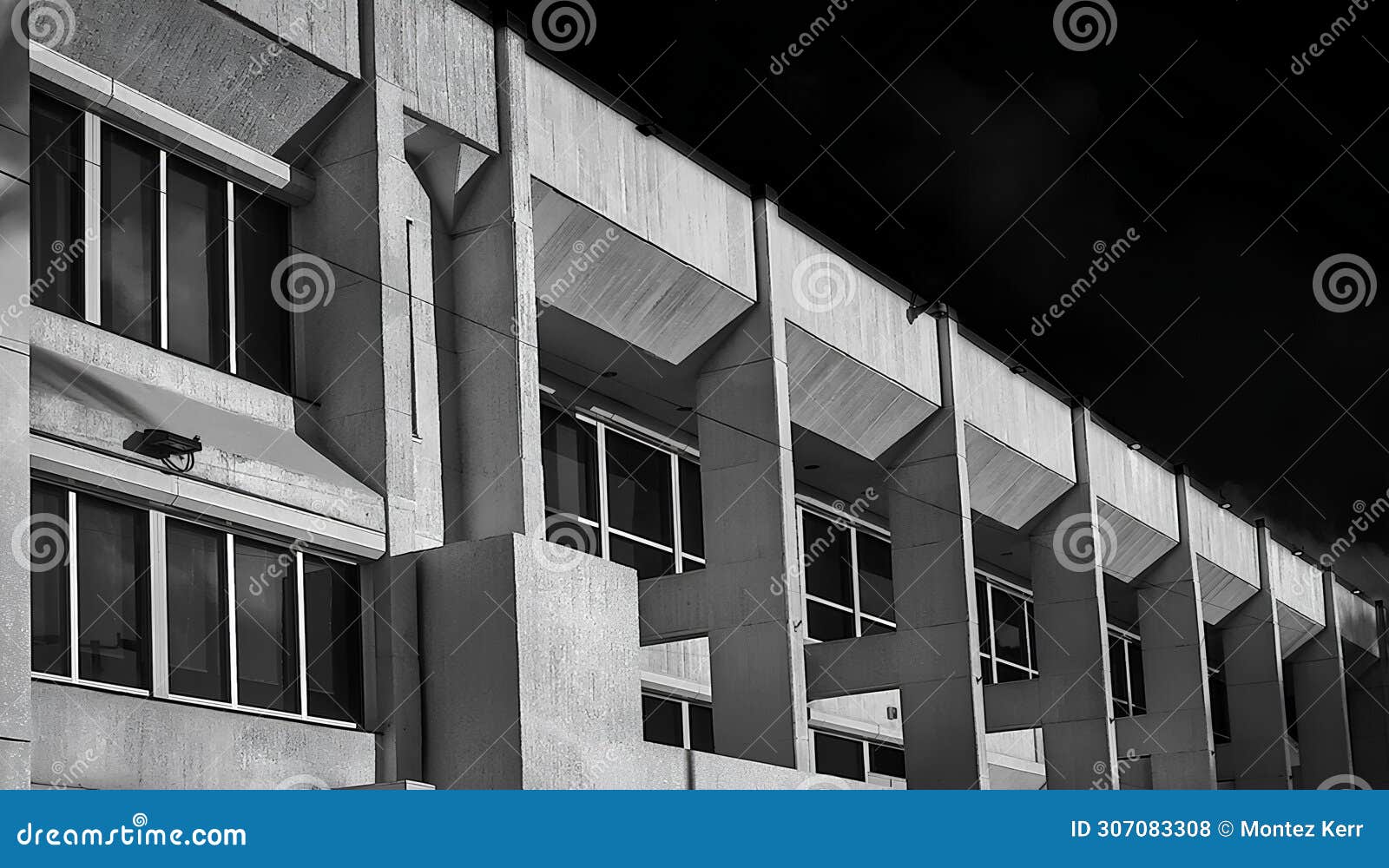 An Office Building with Thick Walls and Columns Stock Photo - Image of ...