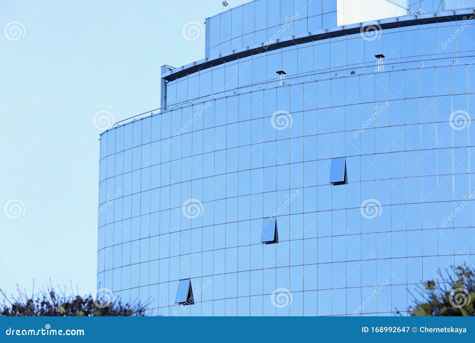 Office Building with Tinted Windows. Modern Architectural Stock Image ...