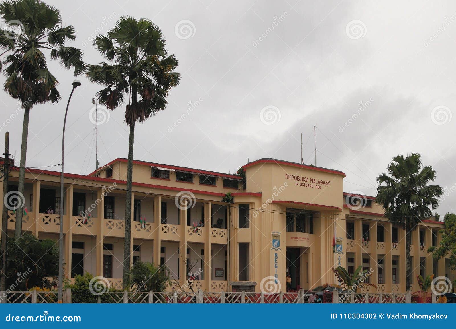 Office Building. Toamasina, Madagascar Stock Photo - Image of facade ...