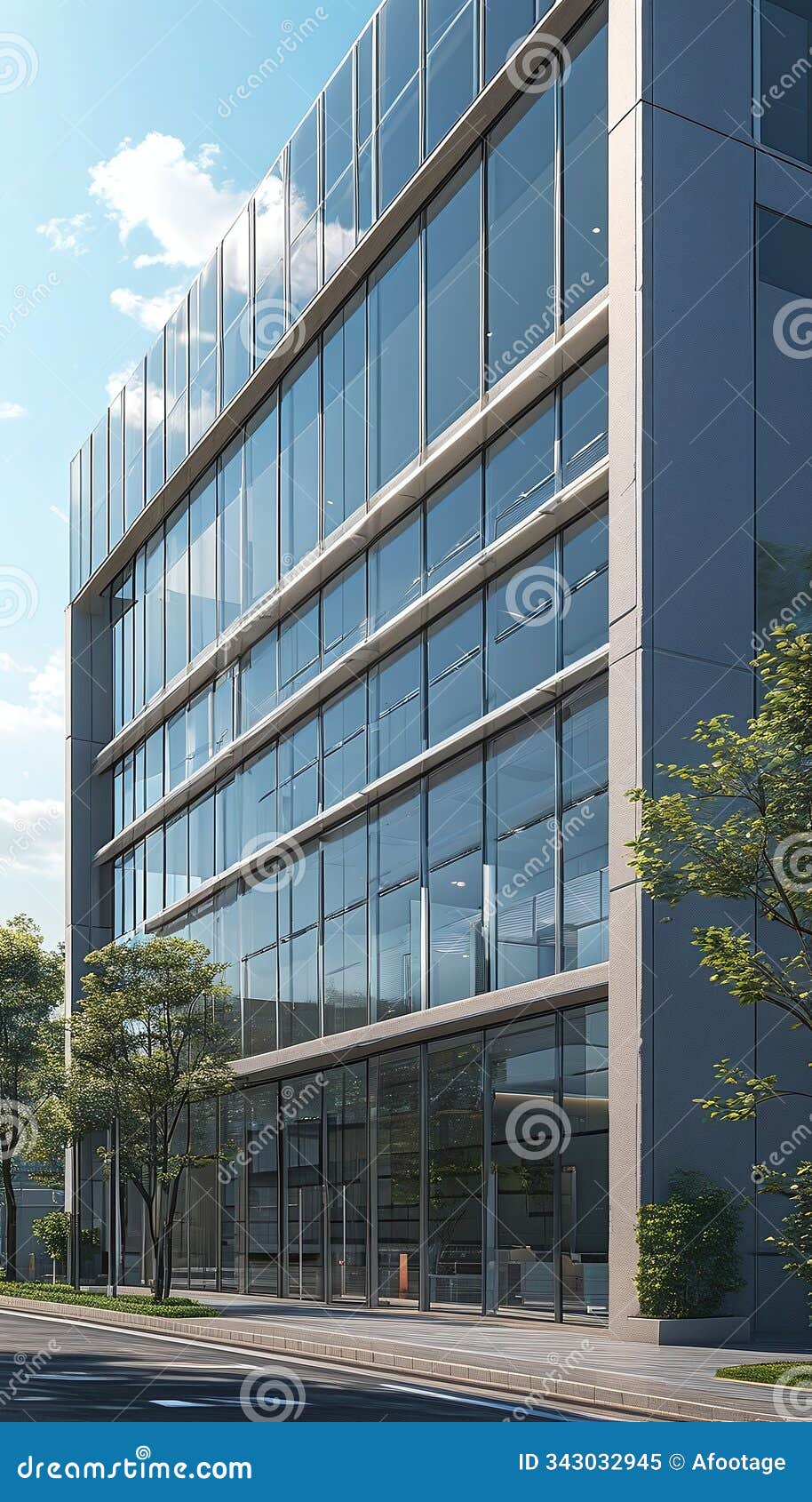 An OFFICE BUILDING TOWER, DAY VIEW, HORIZONTAL LEDGE Stock Illustration ...