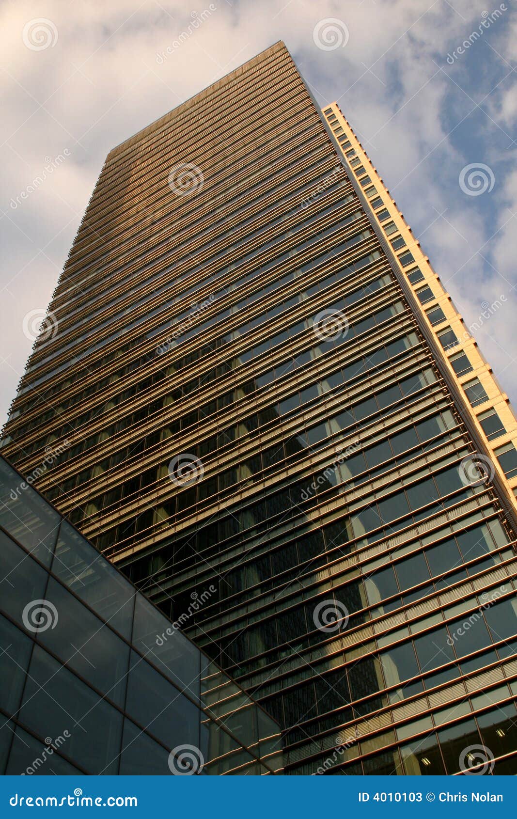 Office Building Turned Gold Stock Image - Image of executive, side: 4010103