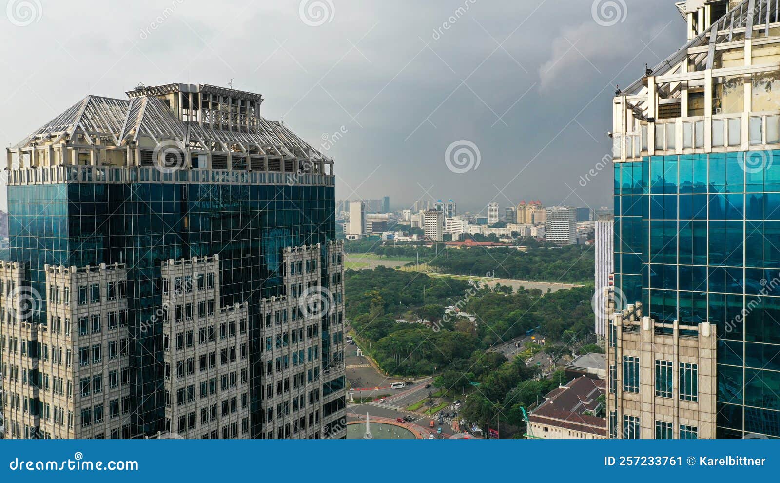 Office Building Turquoise Blue Glass Wall Reflection Detail Stock Image ...