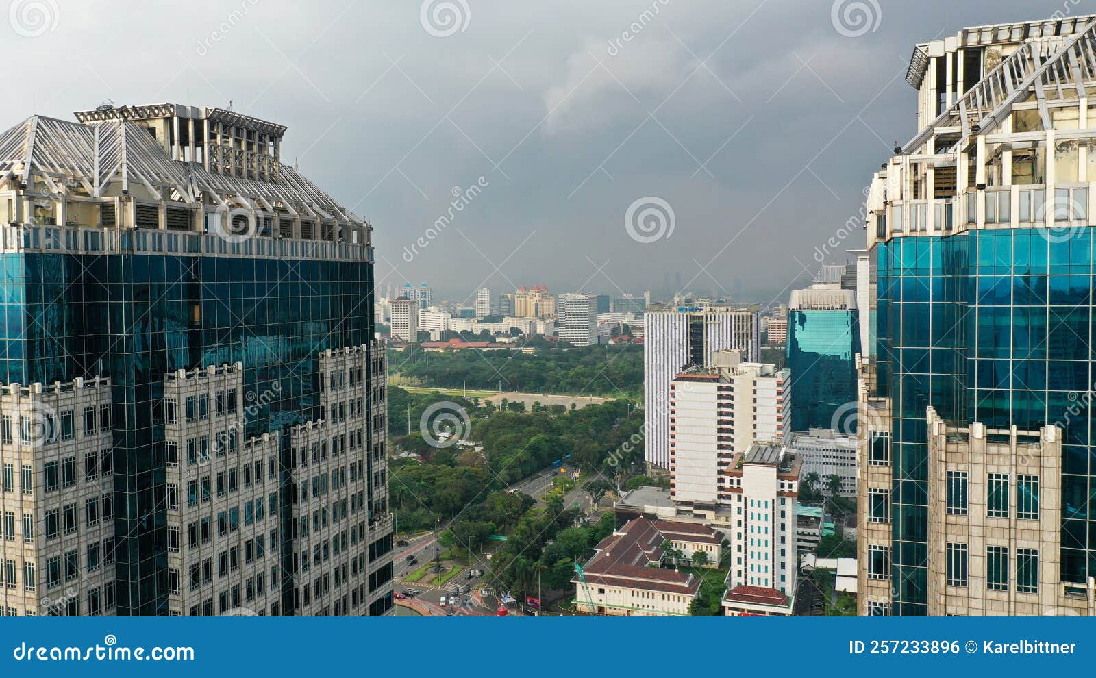 Office Building Turquoise Blue Glass Wall Reflection Detail Stock Photo ...