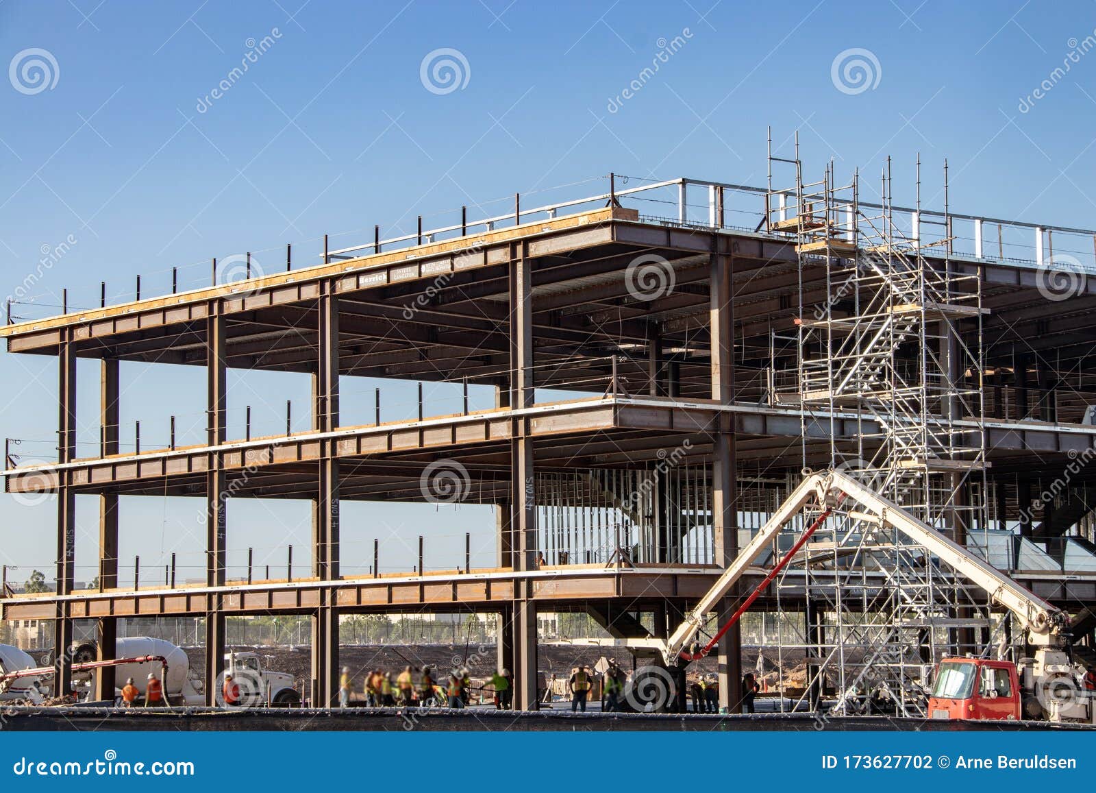 Office Building Under Construction Stock Photo - Image of construction ...