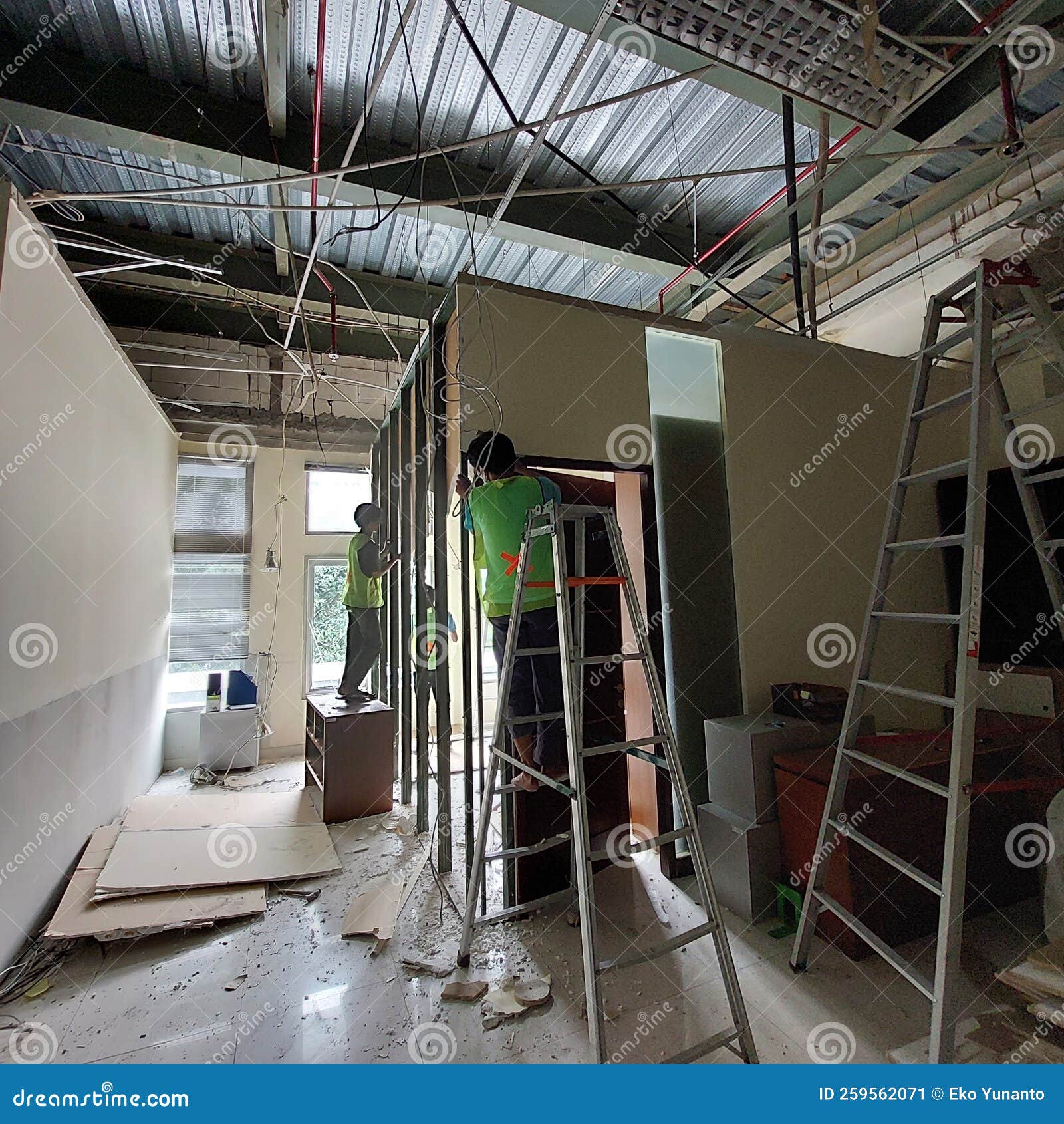 Office Building Under Renovation Stock Image - Image of iron, factory ...