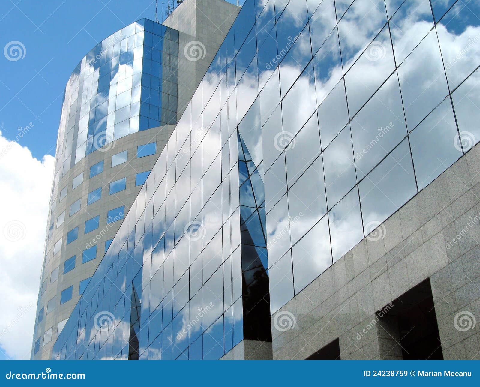 Office building windows stock image. Image of roofs, growth - 24238759