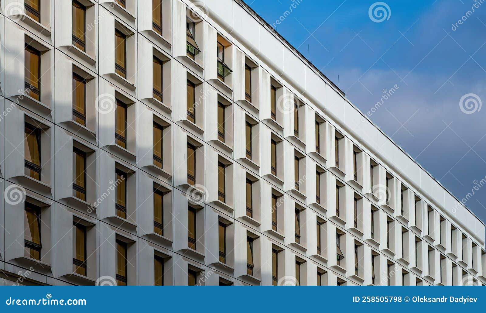 Rectangular Windows Texture on a Modern Building Facade. Office ...