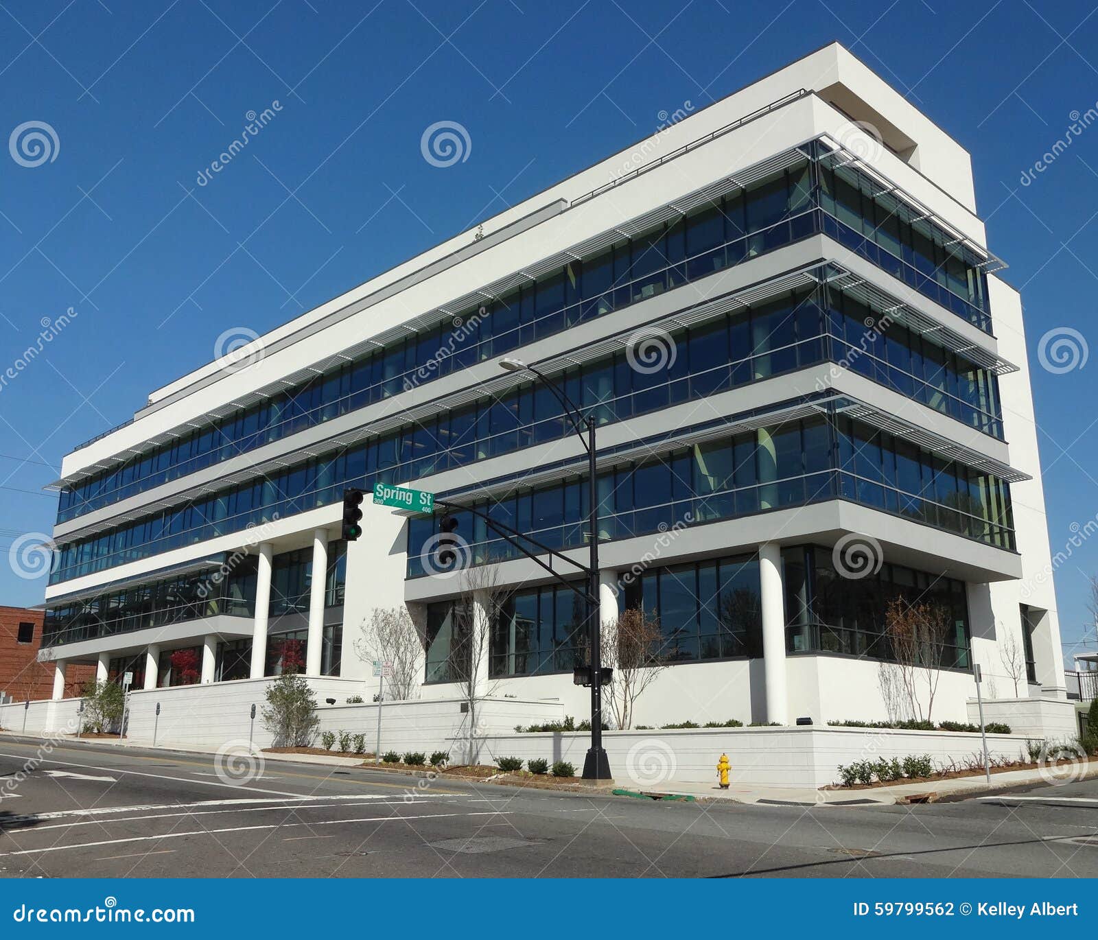 Office Building in Winston-Salem Stock Photo - Image of sidewalk, glass ...