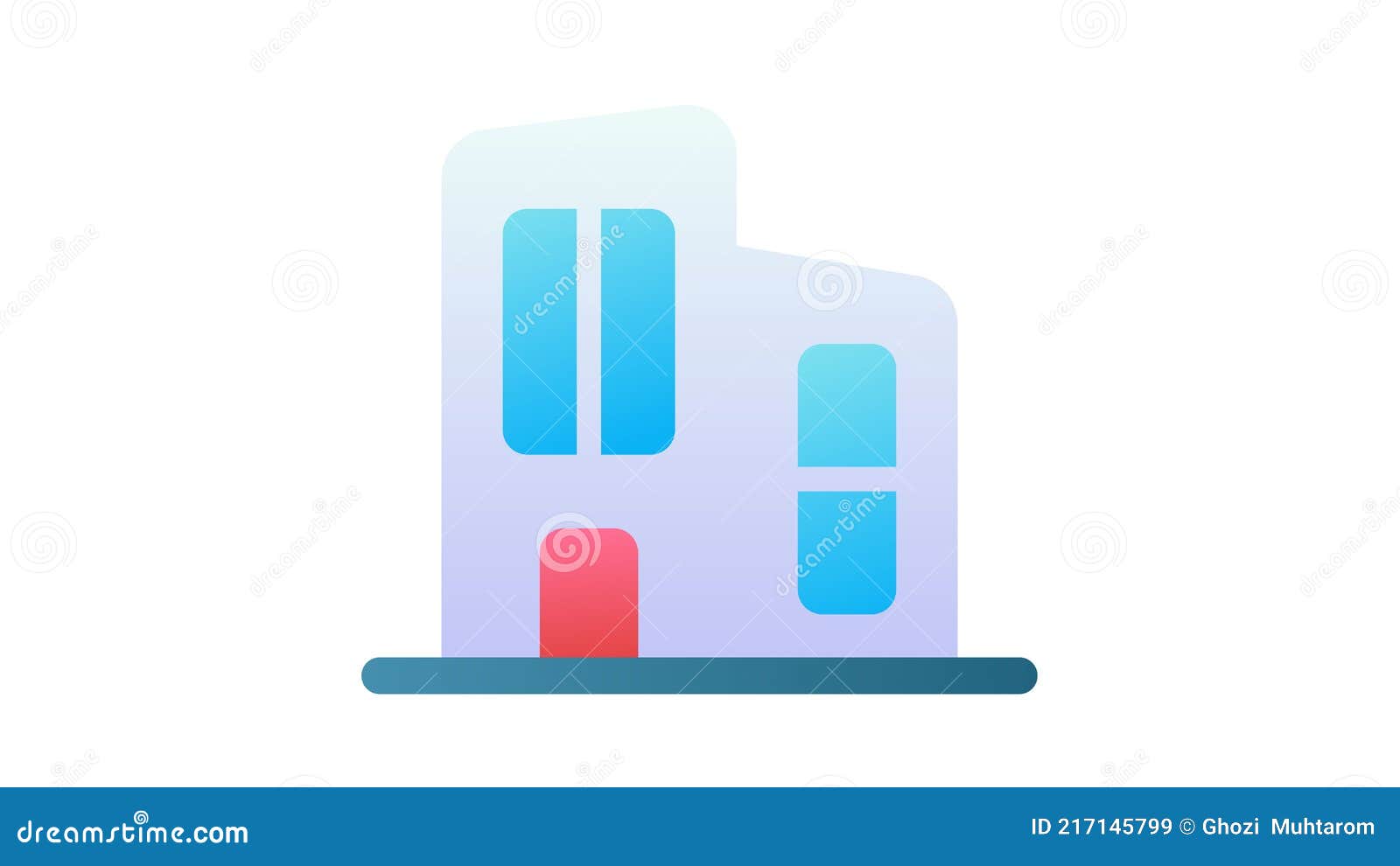 Office Building Working Space Single Isolated Icon with Single Isolated ...