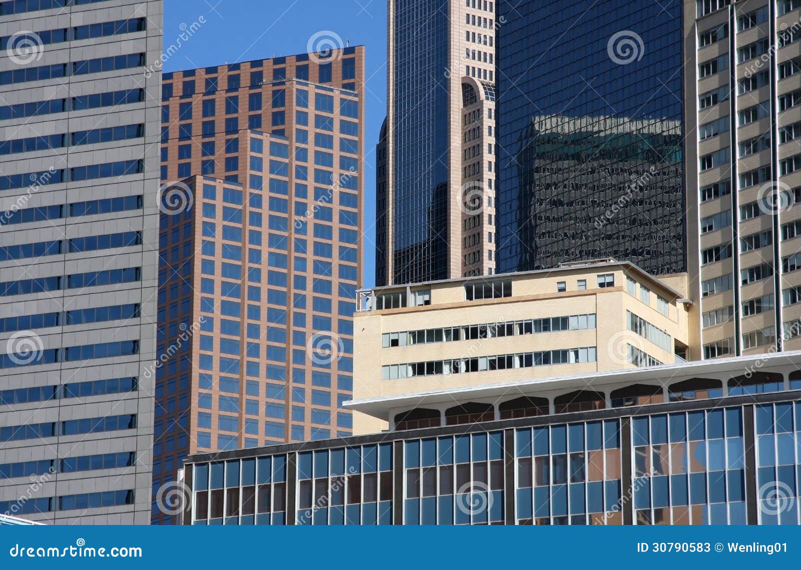 Office buildings in Dallas stock image. Image of glass - 30790583