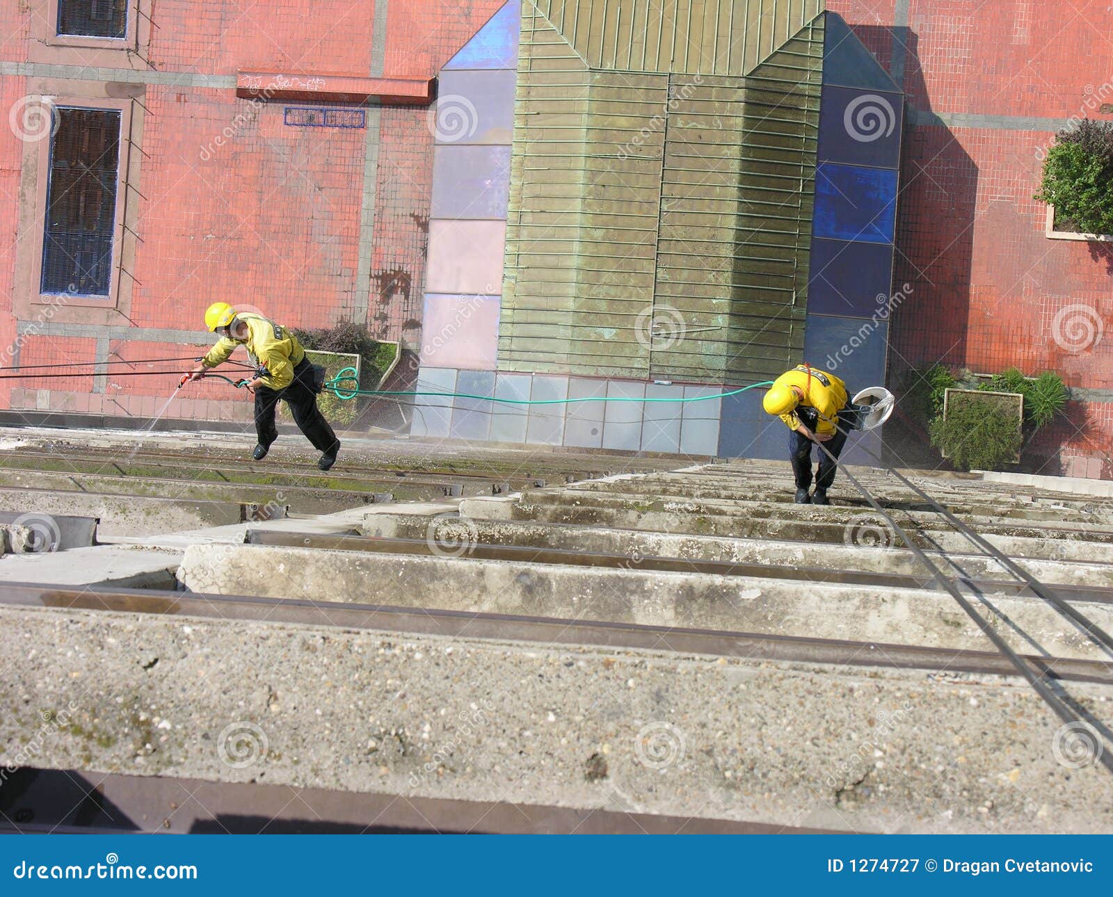 Office Buildings Maintenance Stock Image - Image of extreme, work: 1274727