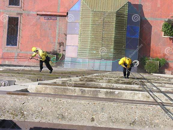 Office Buildings Maintenance Stock Image - Image of extreme, work: 1274727