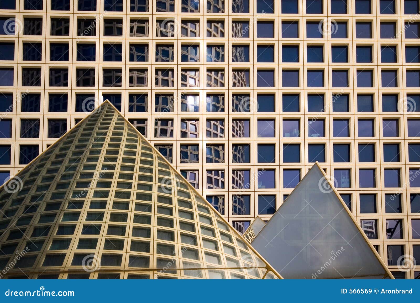 Office Buildings and Pyramids Stock Image - Image of modern, office: 566569