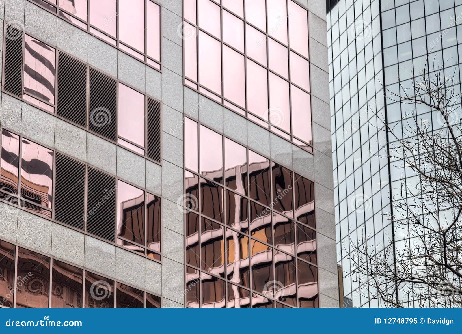 Office Buildings and Reflections Stock Image - Image of urban, oregon ...