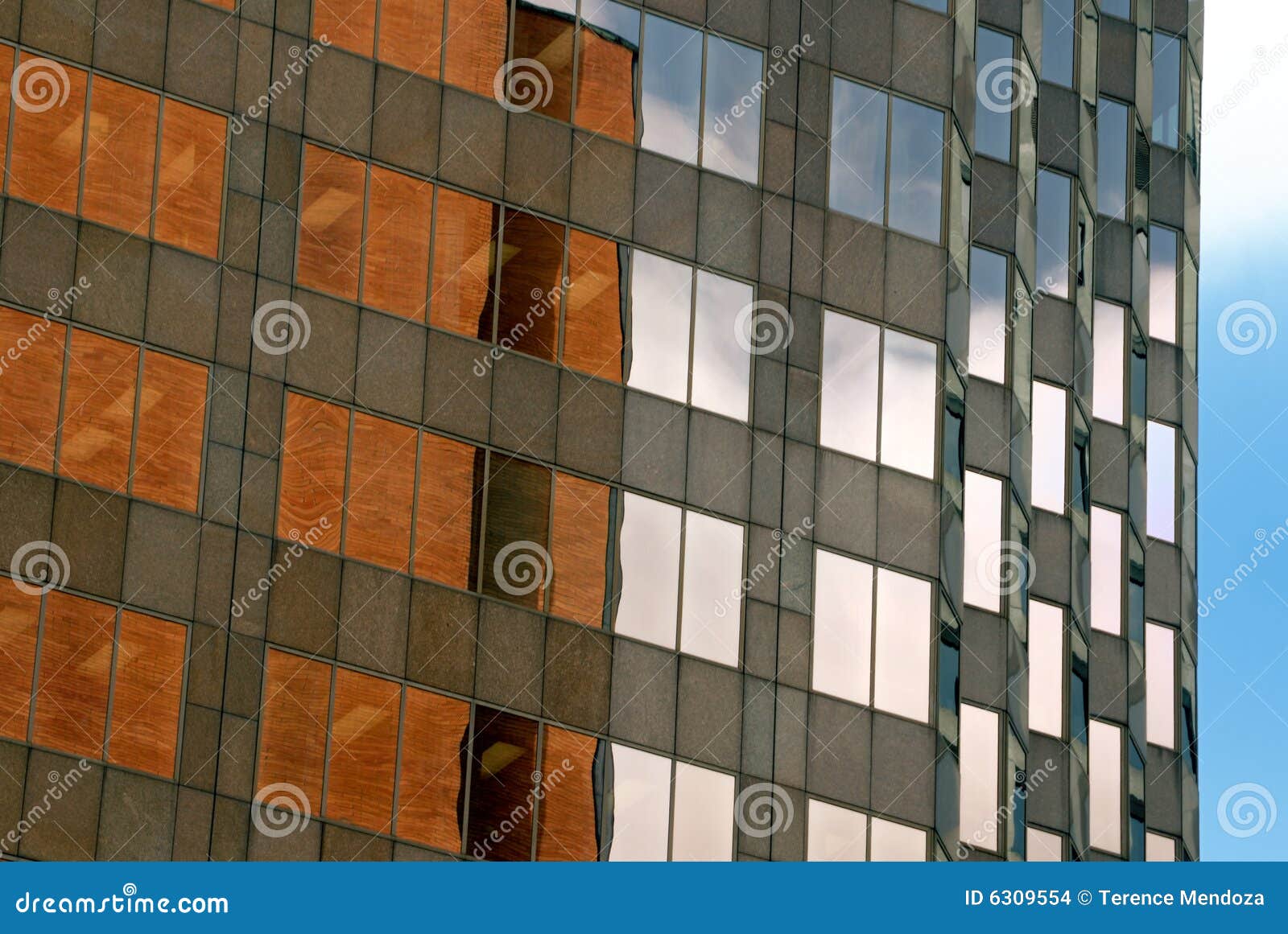 Office Buildings with Reflections Stock Photo - Image of mirror, glass ...