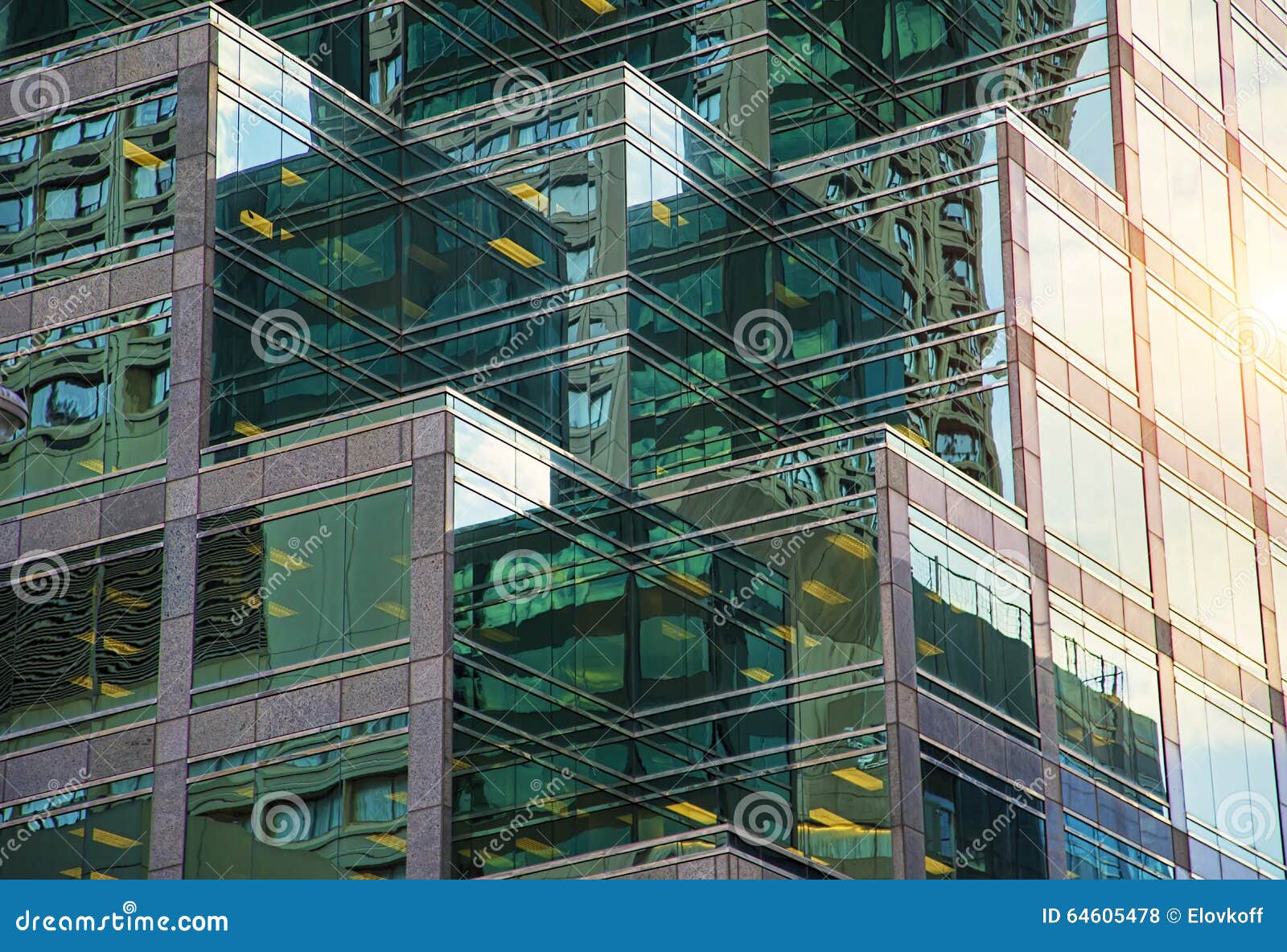 Office Buildings on a Sunset Stock Photo - Image of sunset, view: 64605478