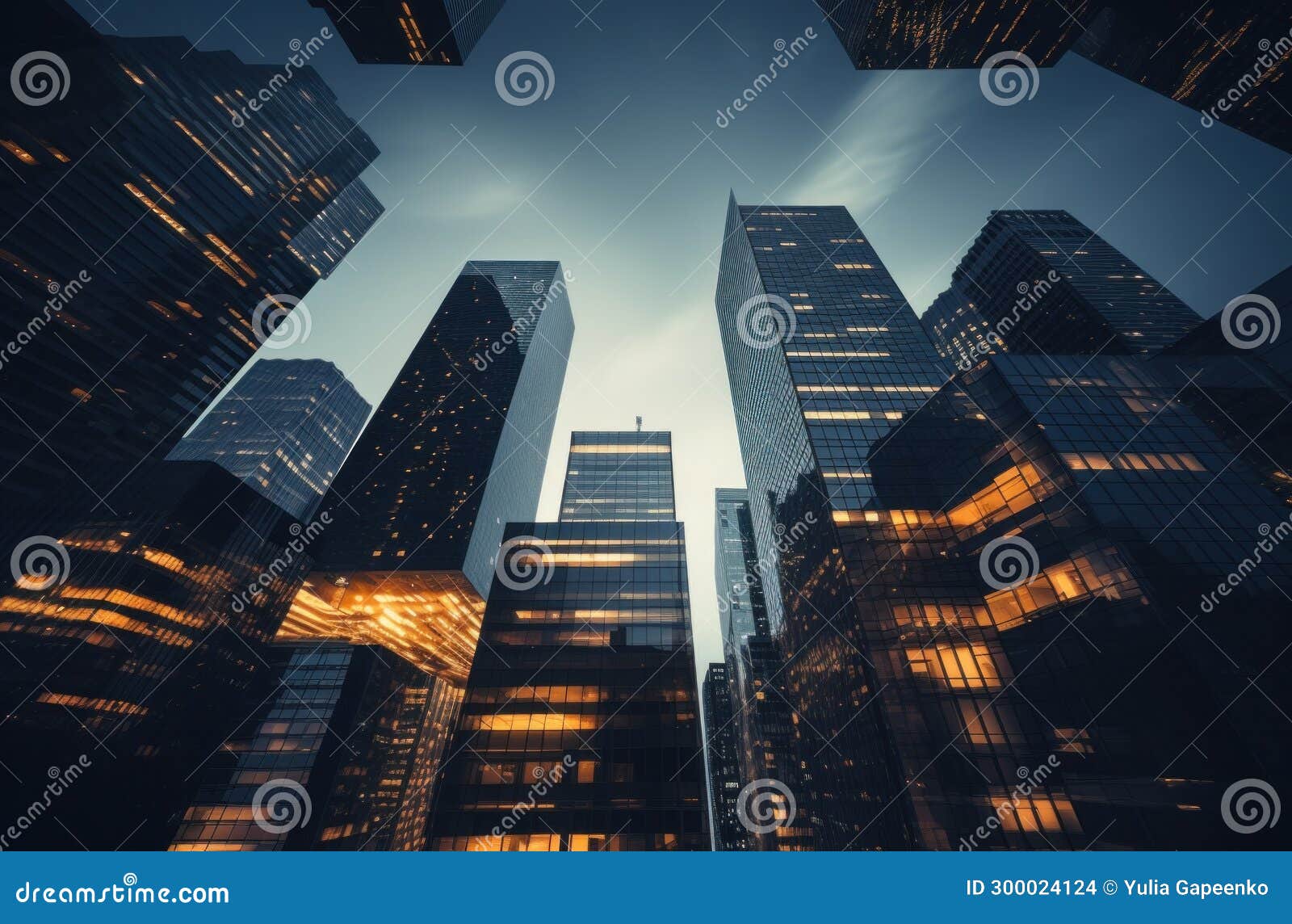 Office Buildings are on Top of Each Other Stock Photo - Image of ...