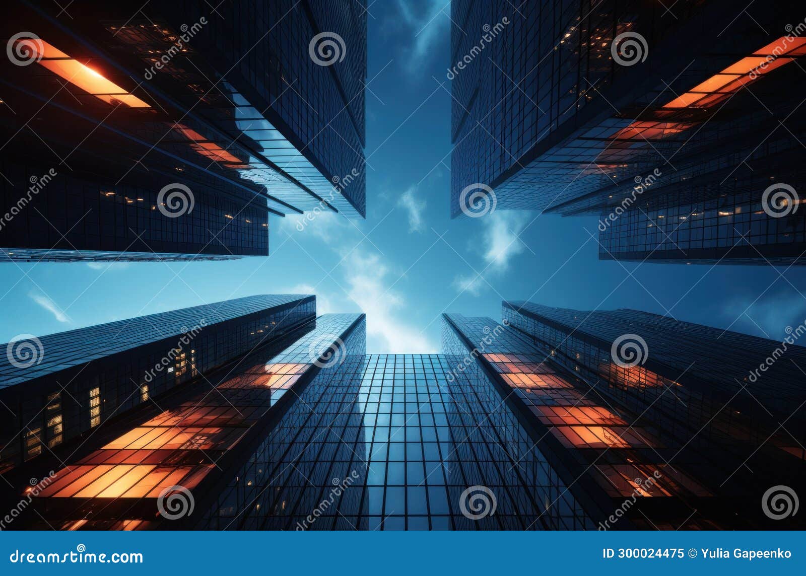 Office Buildings are on Top of Each Other Stock Image - Image of ...