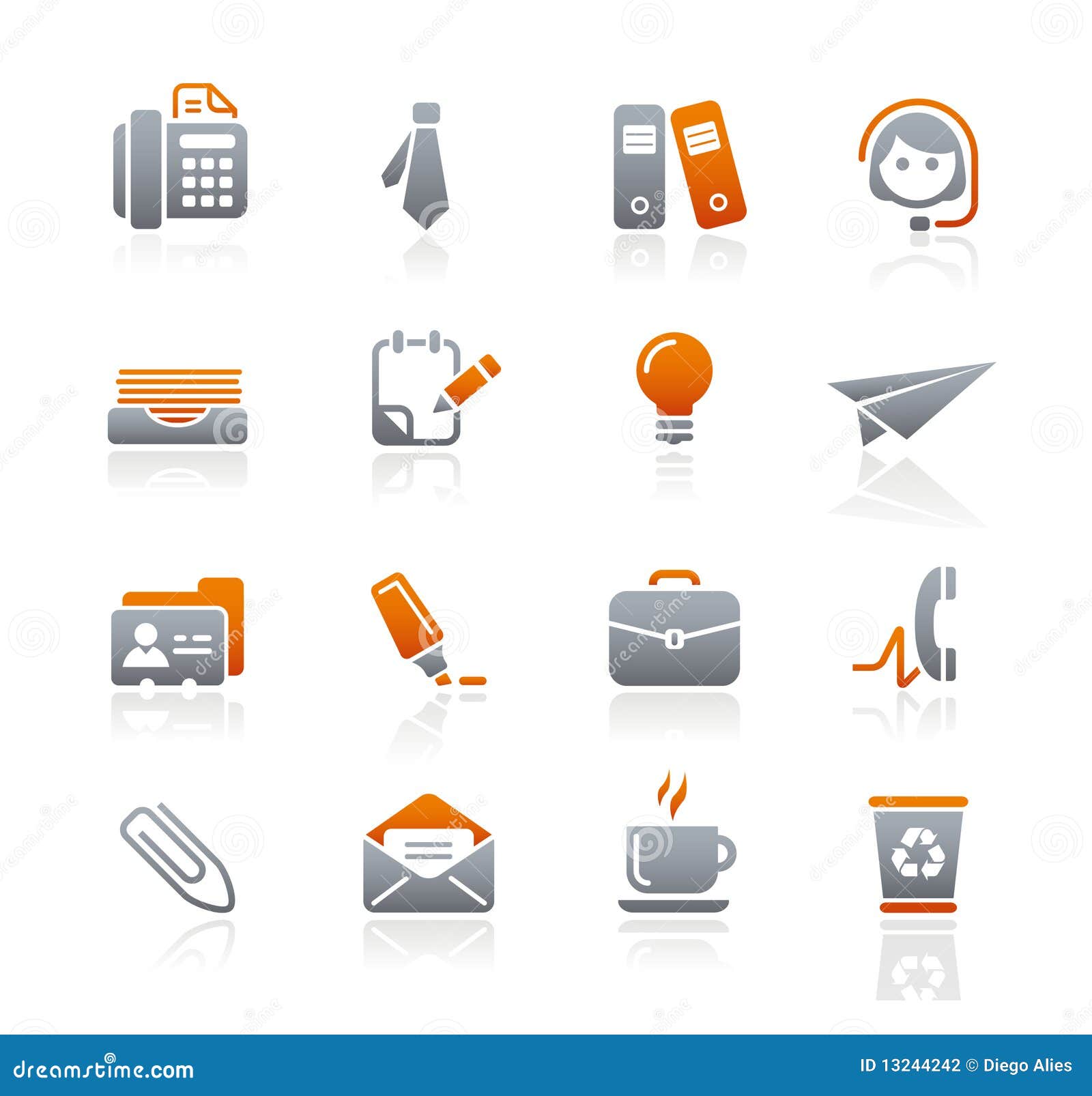 Office & Business // Graphite Icons Series Stock Vector - Illustration ...