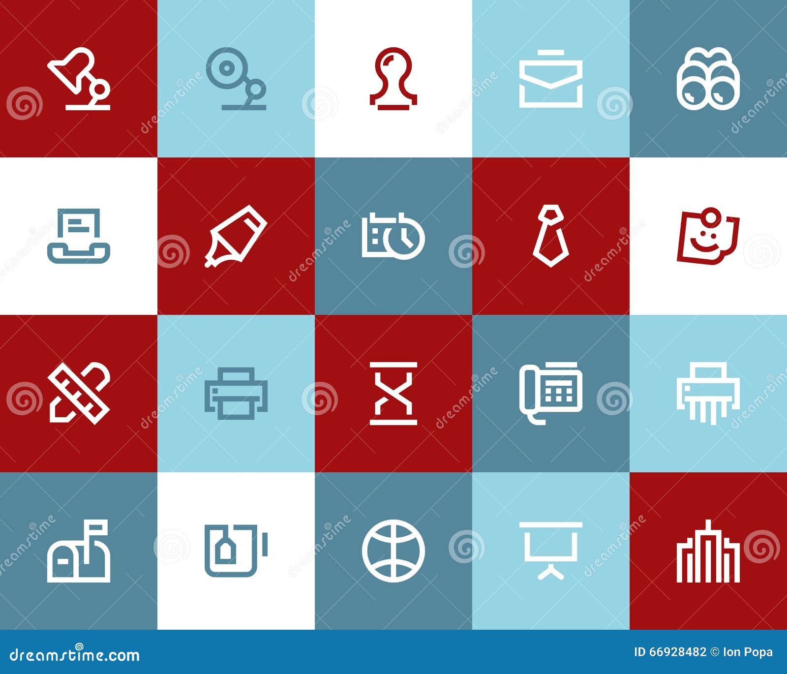 A Set Of Icons For Office Professions. People Surrounded By Office ...