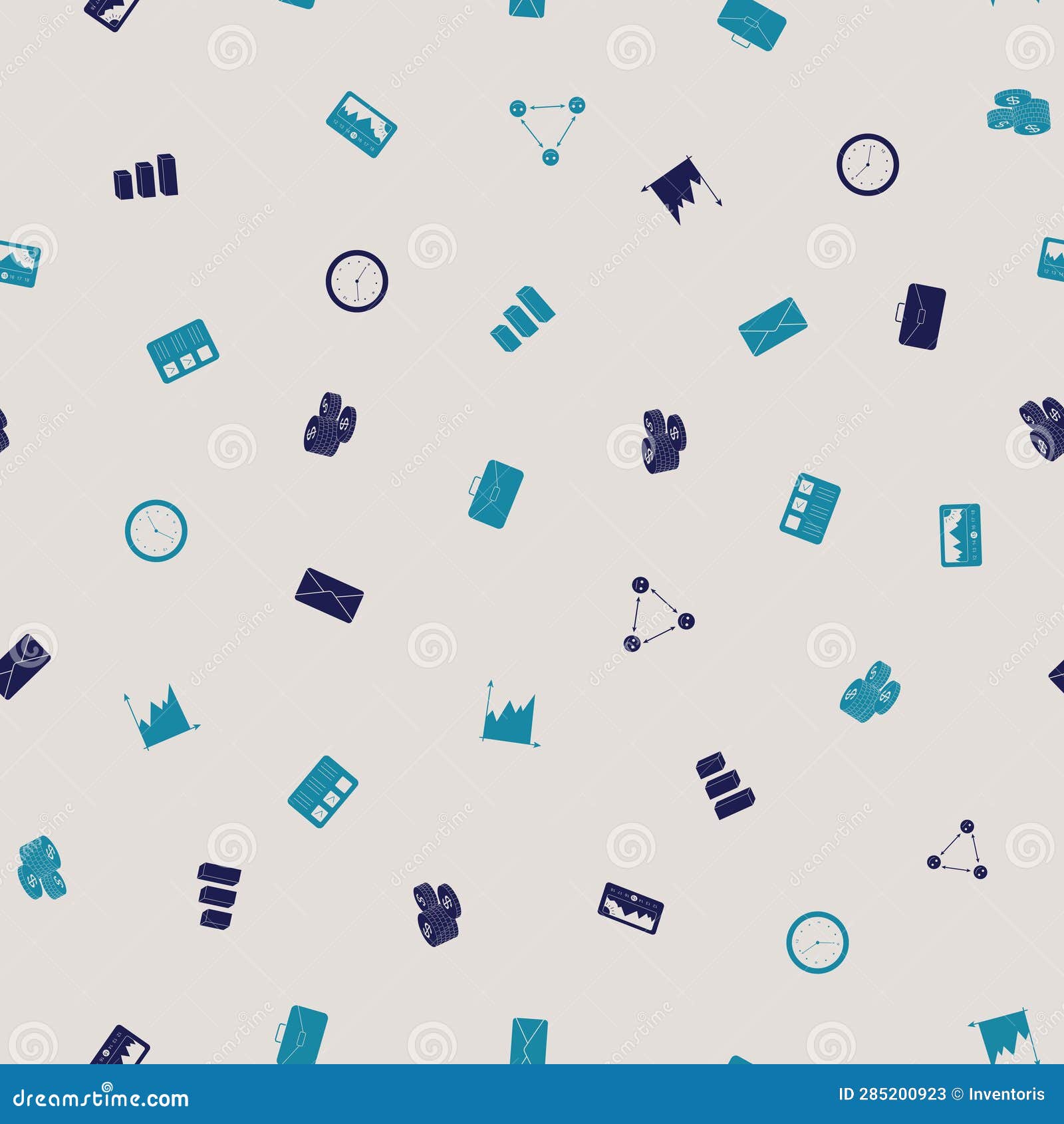 Office Business Seamless Pattern Background. Vector Illustration. Stock ...