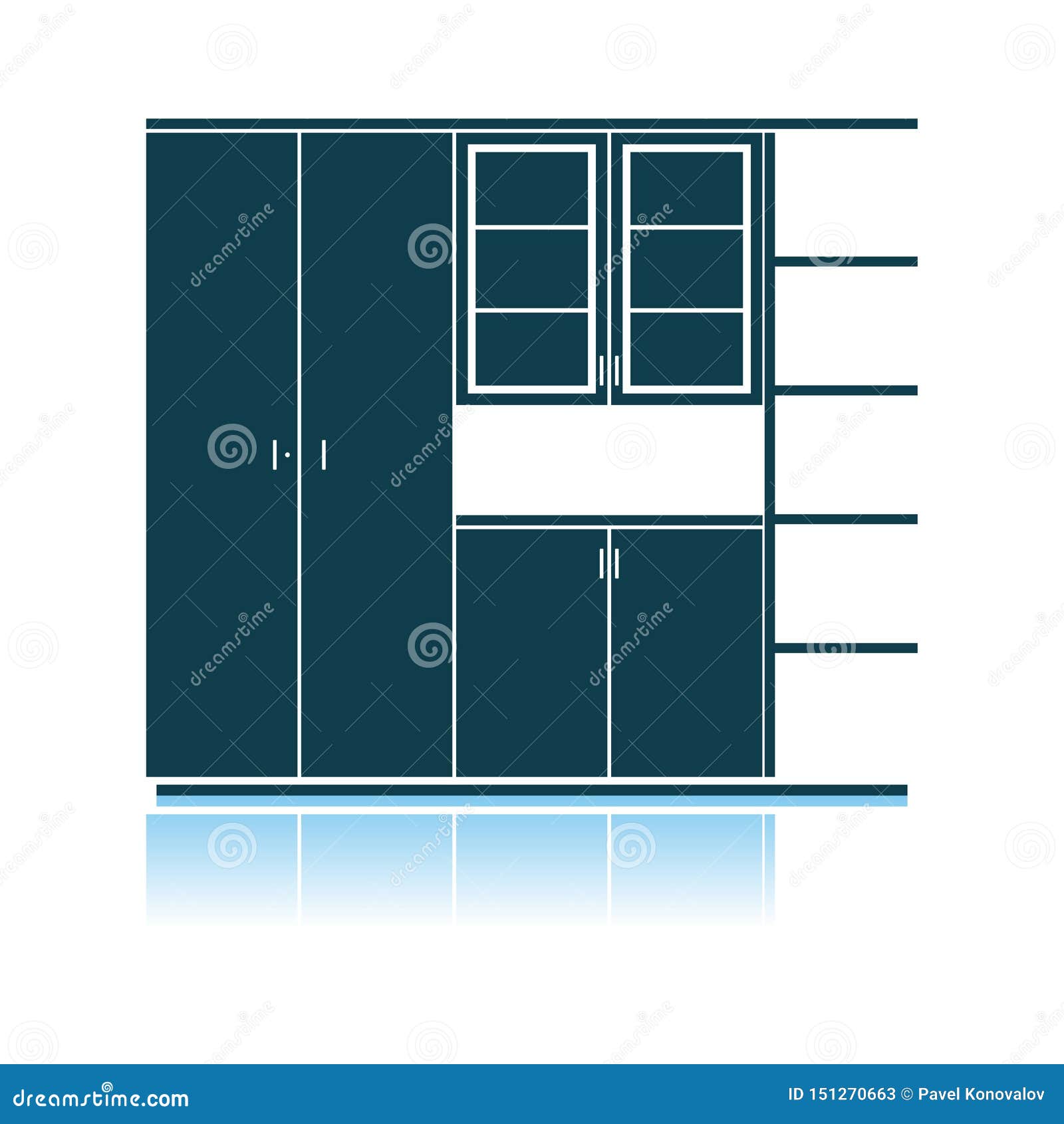 Office Cabinet Icon stock vector. Illustration of isolated - 151270663