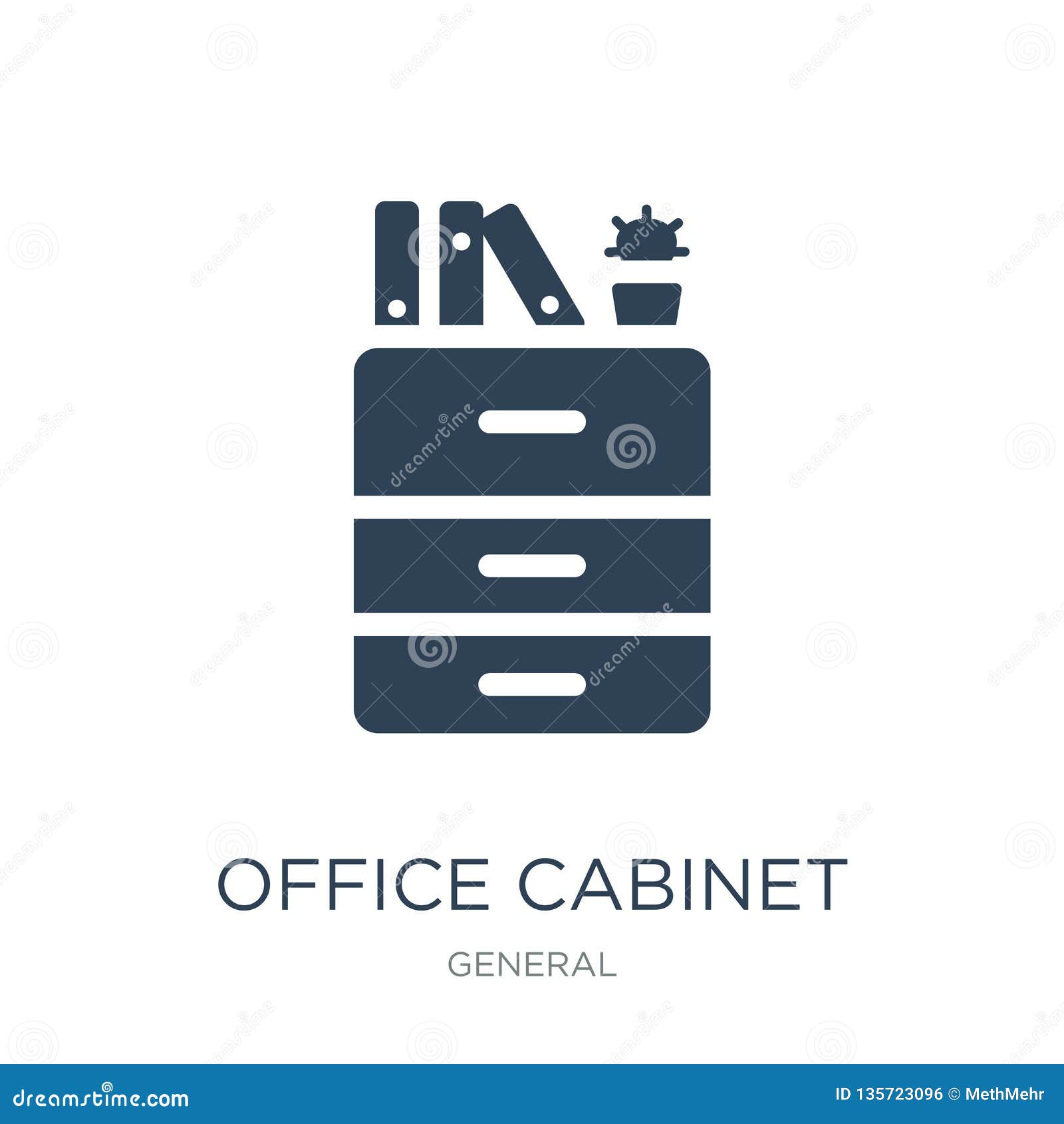 Office Cabinet Icon in Trendy Design Style. Office Cabinet Icon ...
