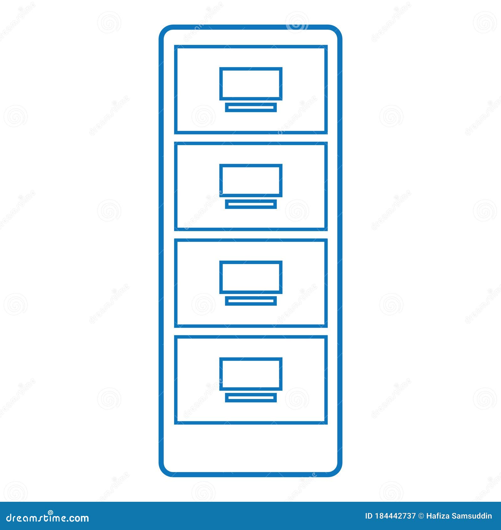 Office Cabinet. Vector Illustration Decorative Background Design Stock ...