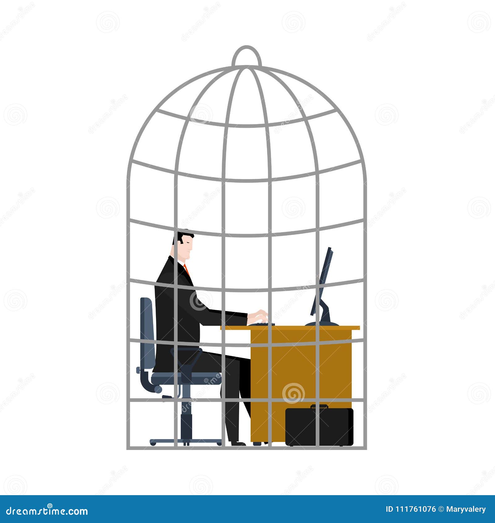 Man Trapped In Vector Land Stock Illustration | CartoonDealer.com #4267513