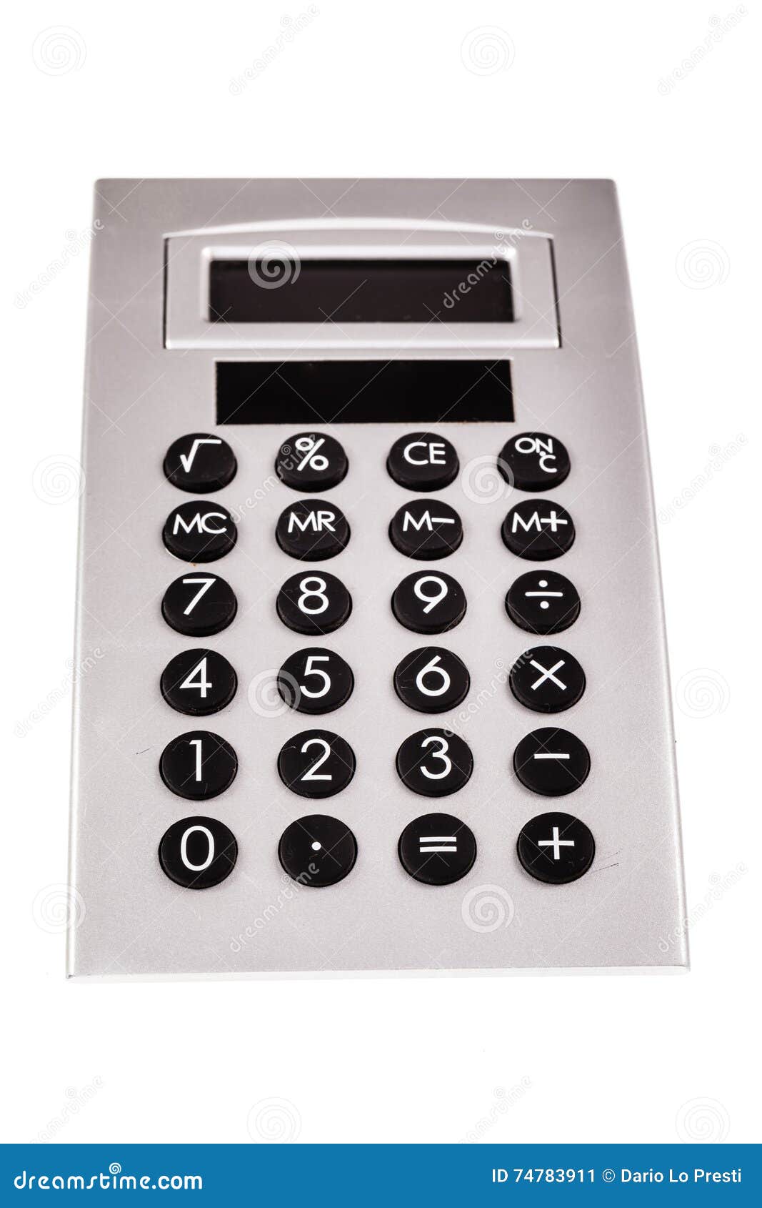 Office calculator isolated stock image. Image of number - 74783911