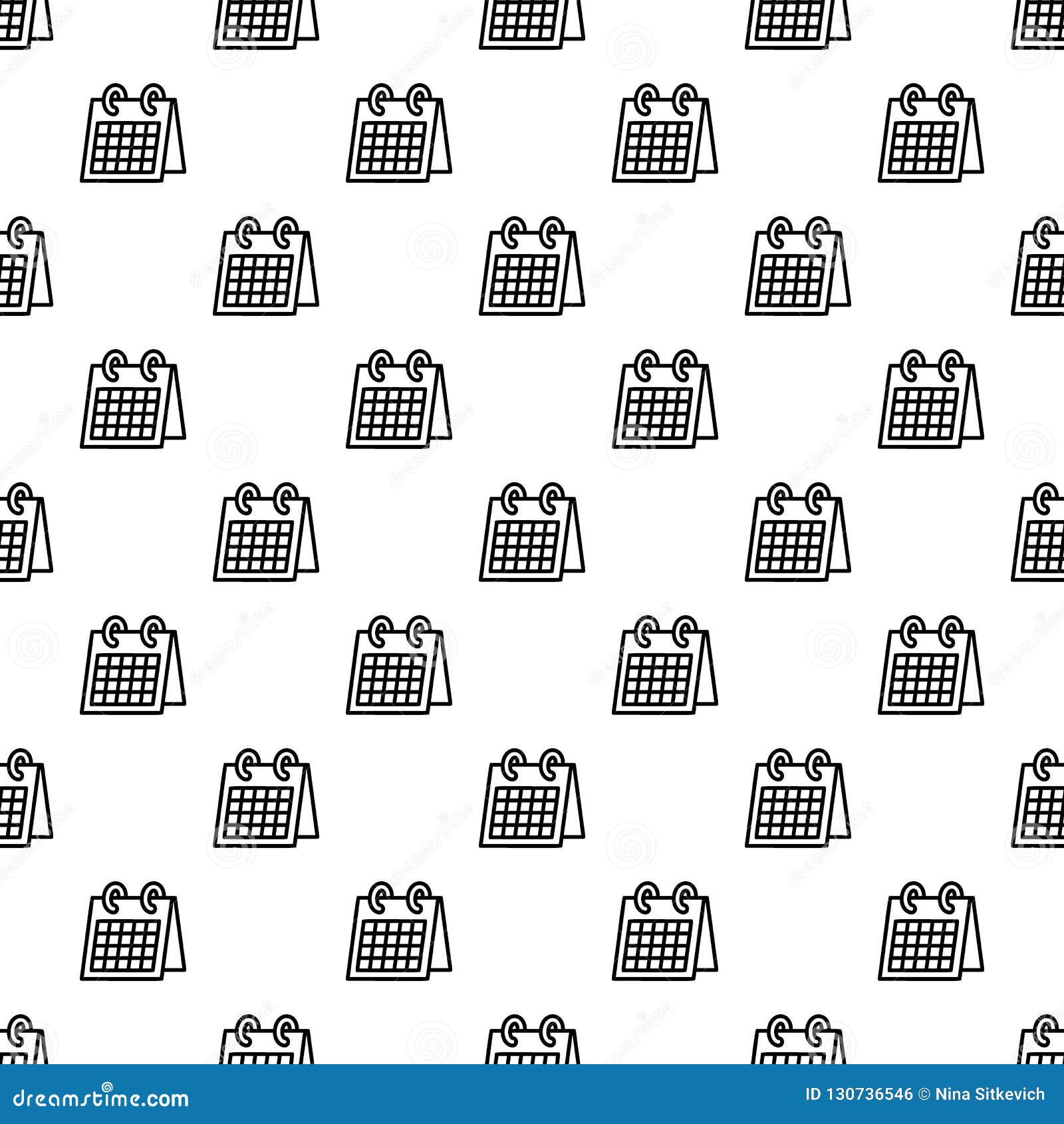 Office Calendar Pattern Seamless Stock Vector - Illustration of holiday ...