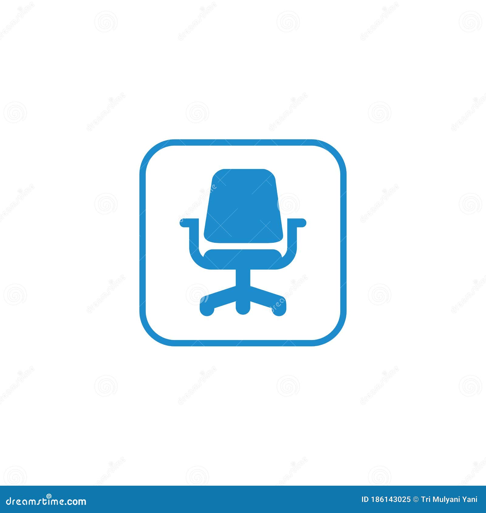 Office Chair Icon Vector Design Symbol Stock Vector - Illustration of ...