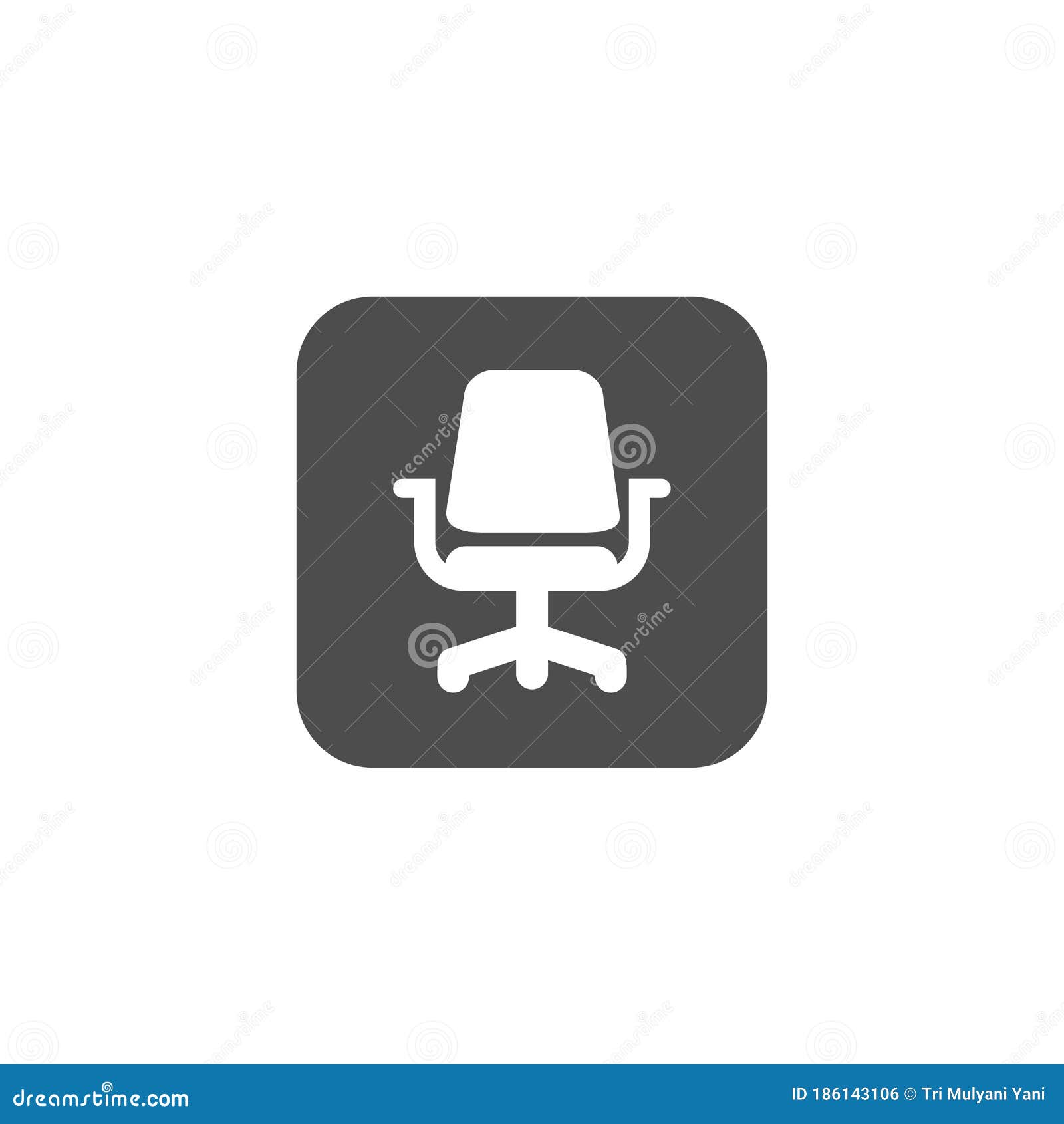 Office Chair Icon Vector Design Symbol Stock Vector - Illustration of ...