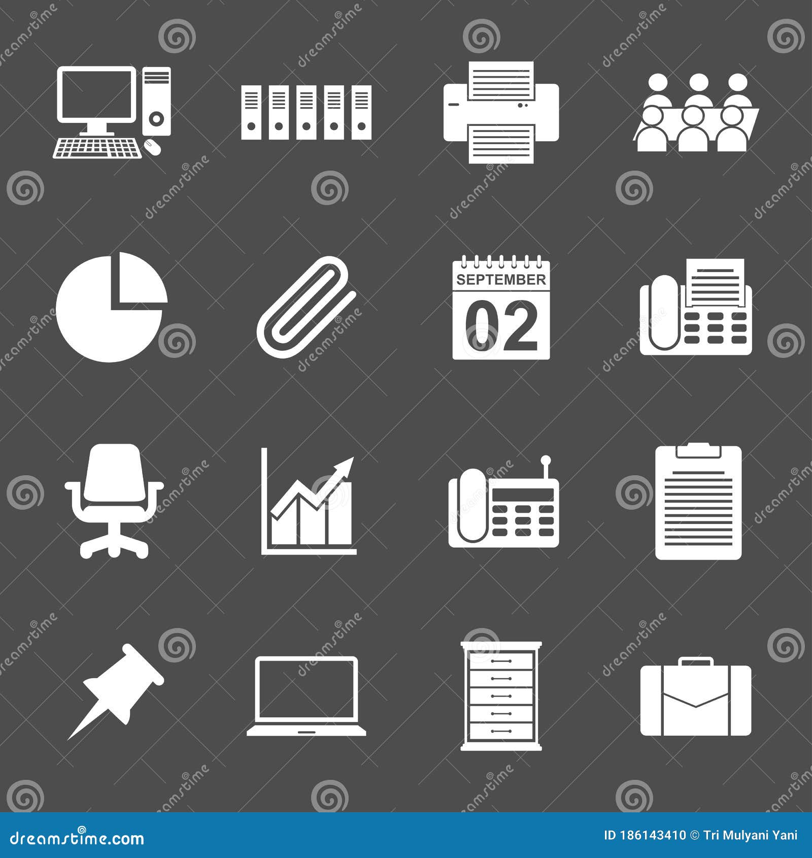 Office Equipment Icon Vector Design Symbol Stock Vector - Illustration ...