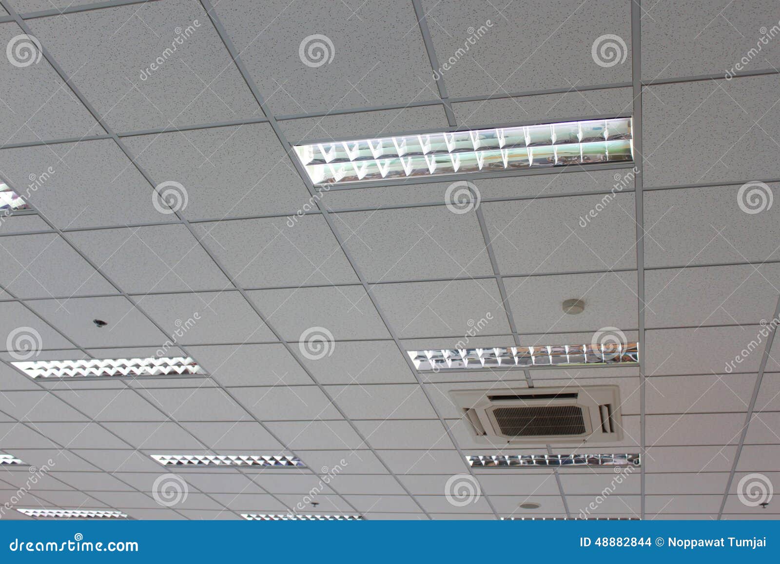 Office ceiling stock photo. Image of fixture, modern - 48882844