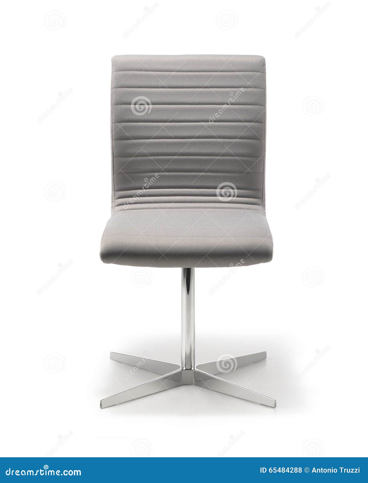 Office Chair Gray Fabric Front View Stock Photo - Image of office ...
