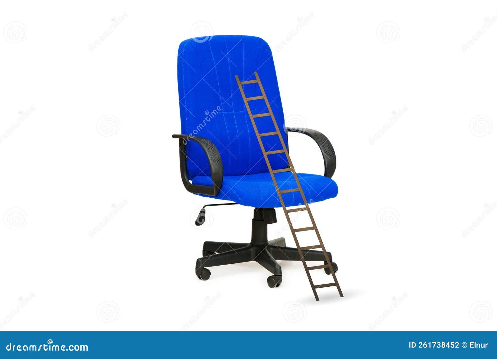 Office Chair with Ladder in Career Concept Stock Illustration ...