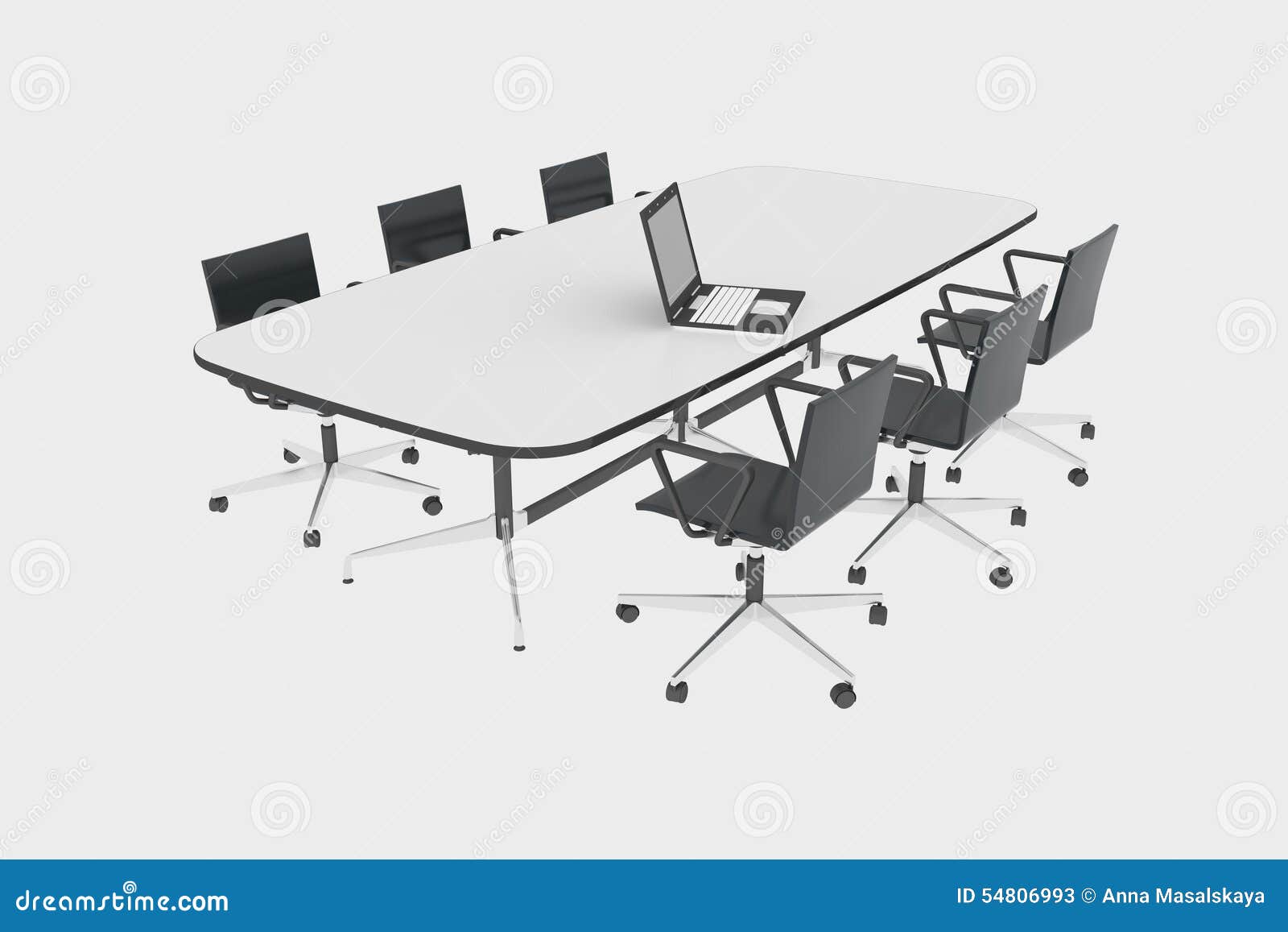 Office Chair with a Notebook and Chairs Stock Illustration ...