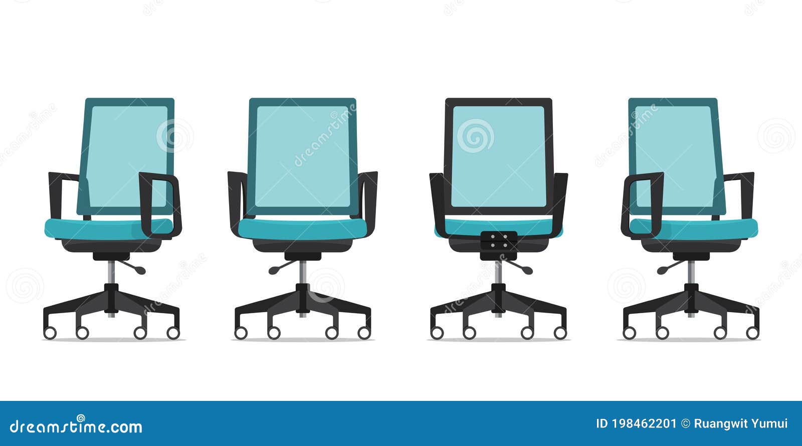 Office Chair or Desk Chair from Various Points of View. Furniture in ...